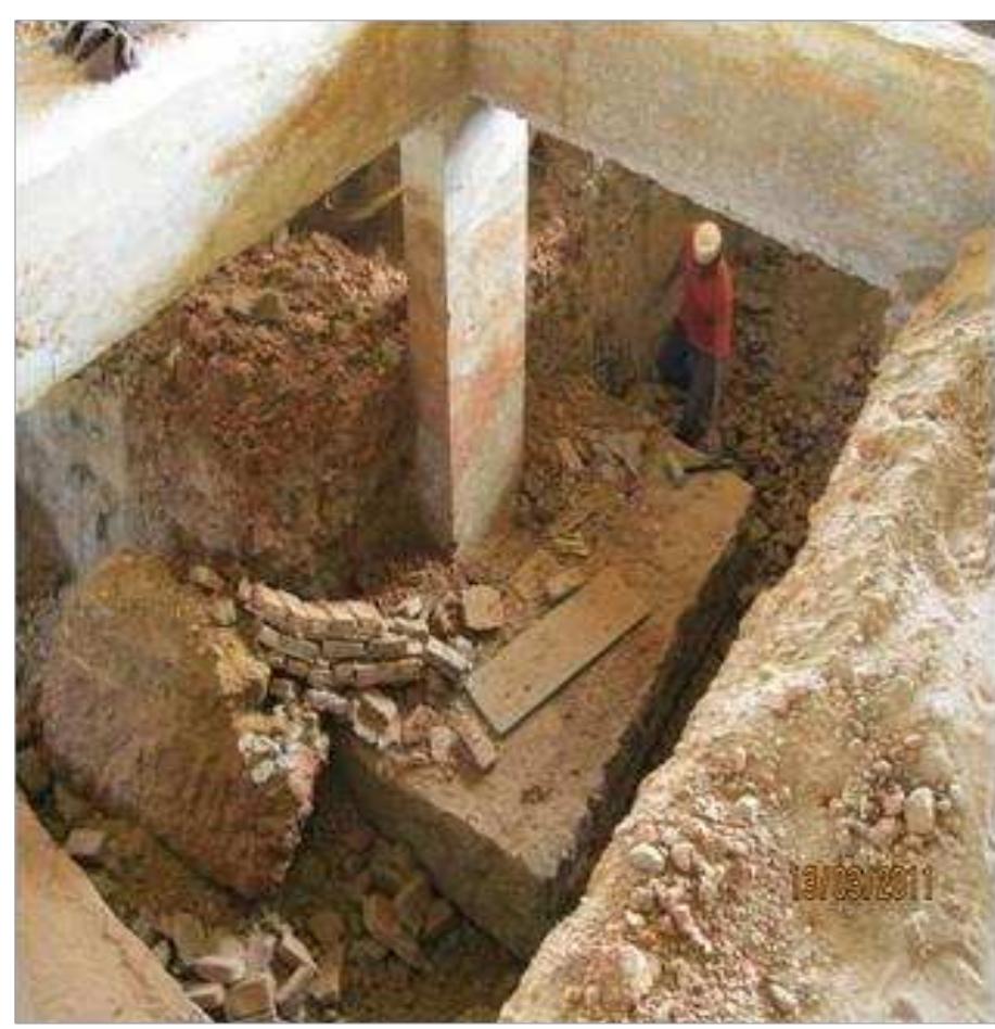 Excavation around the footing. these guidelines describe the