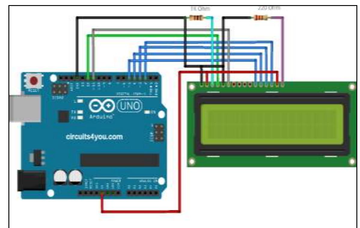 Interfacing arduino to display