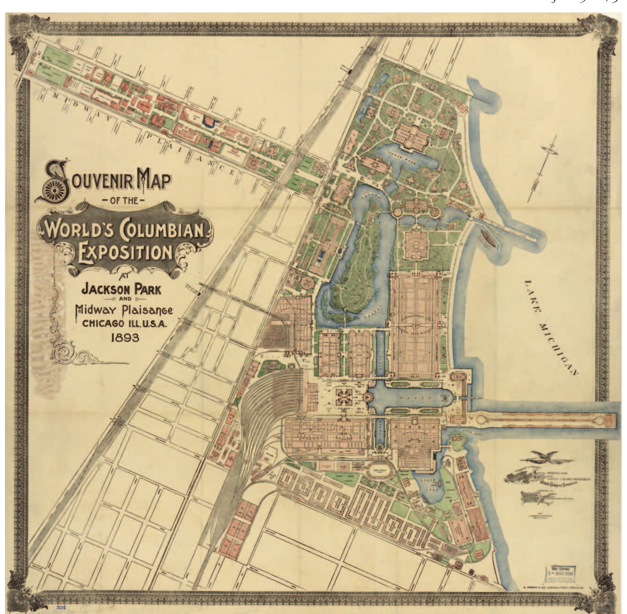Hermann heinze, souvenir map of the world’s columbian