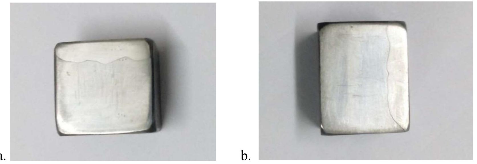 (a&b): sample were submitted to micro structure examination.