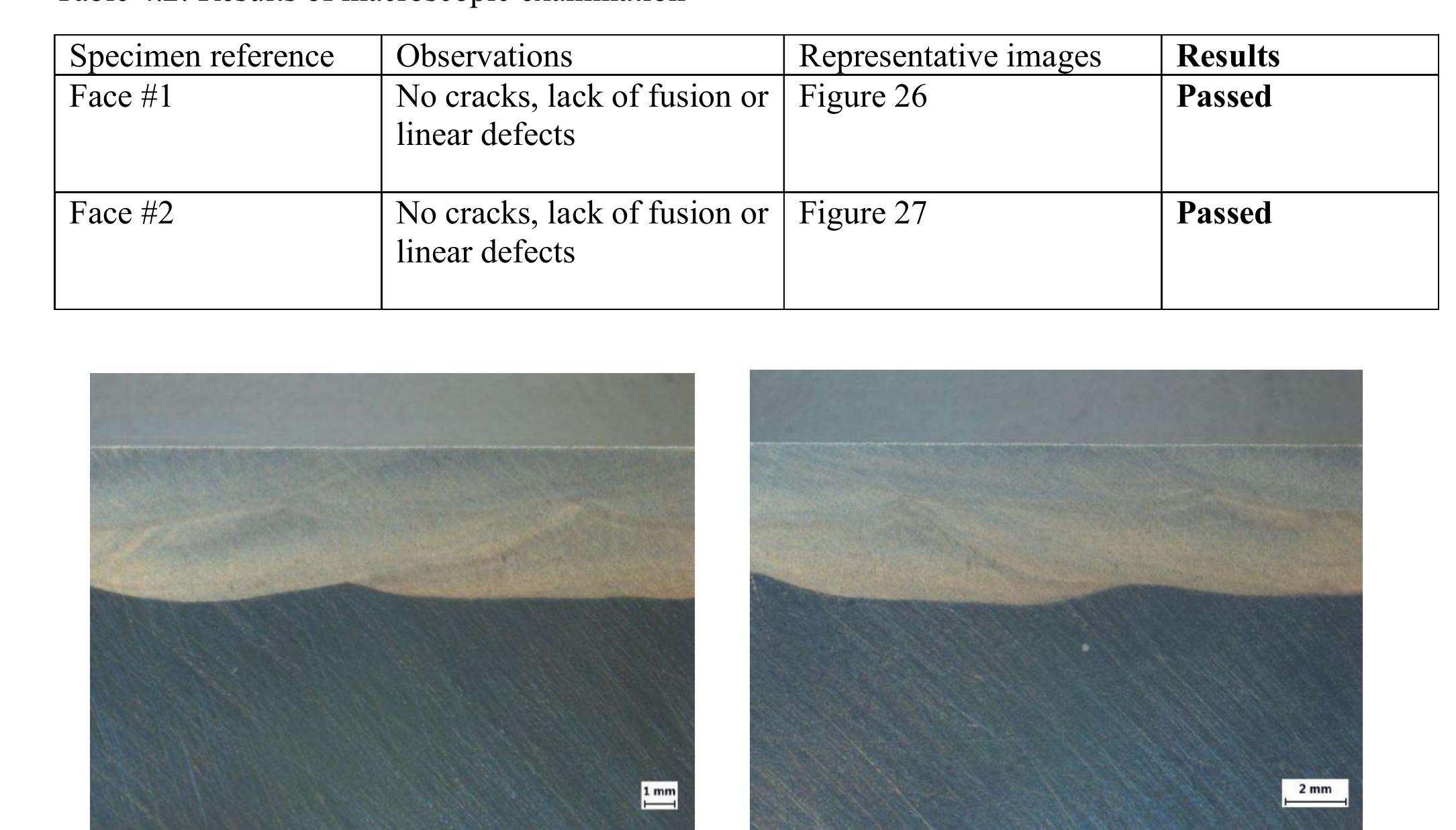 Macrograph of the etched face #1 specimen. figure 27: