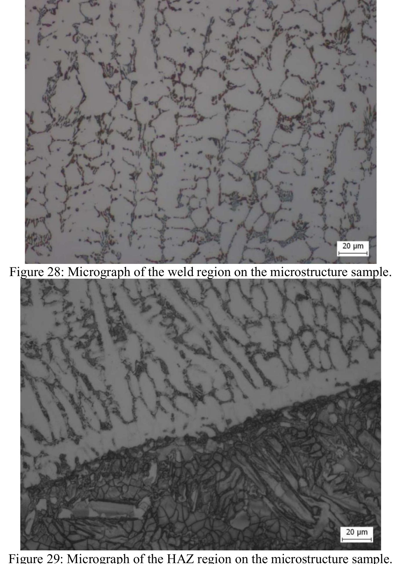 In micro structure evaluation, weld metal, base material and