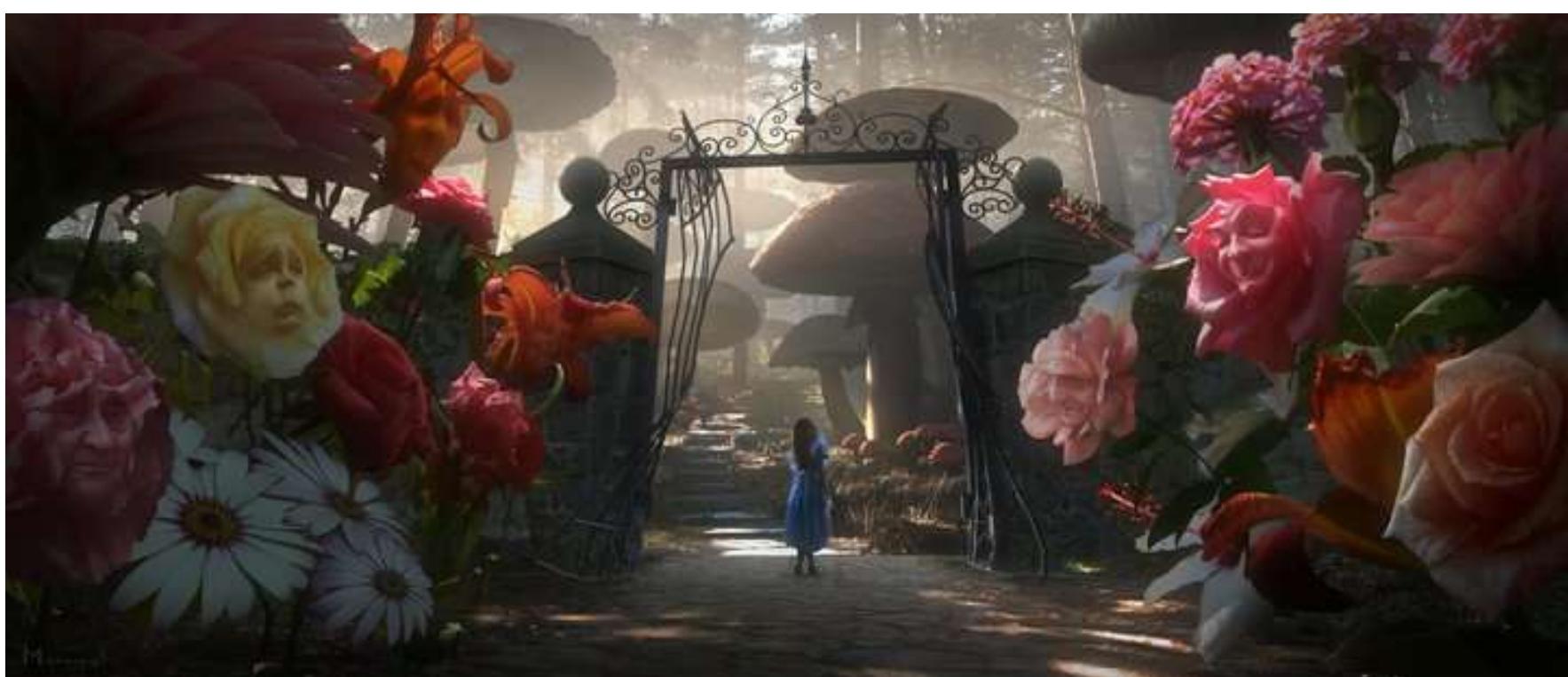 Image 1. scene from tim burton’s alice in wonderland, 2010