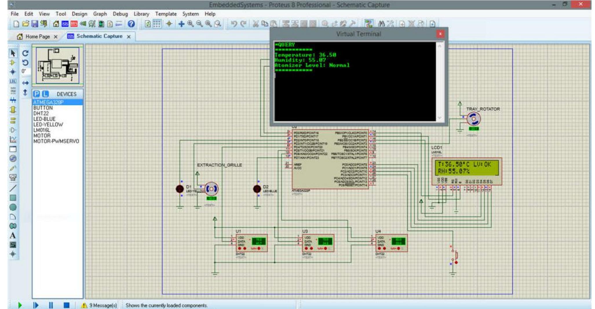 System simulation in proteus isis environment