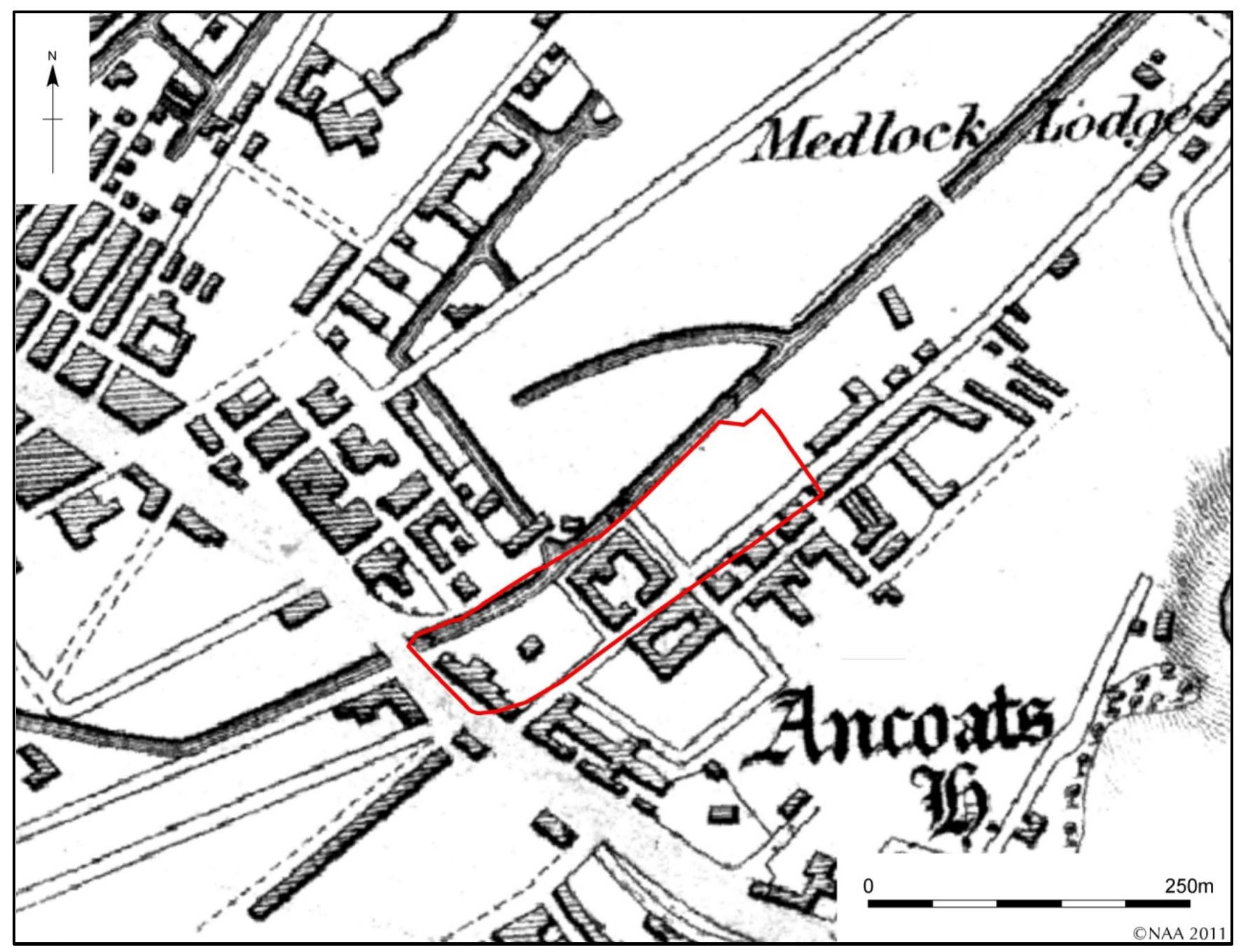 Fieldwork area a overlain on johnson’s map, surveyed in 1818