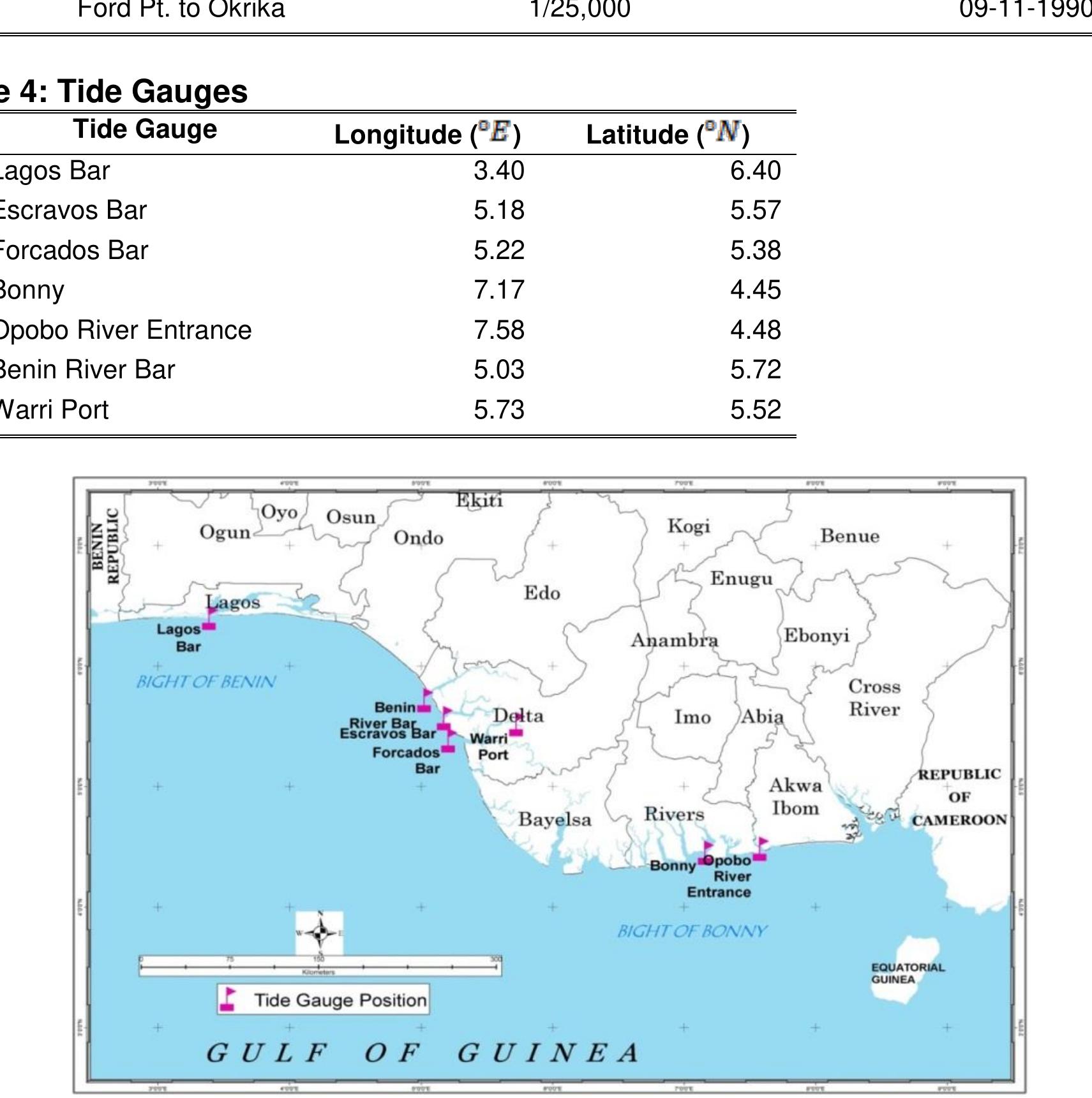 Map of tide gauge locations in the study area vicinity