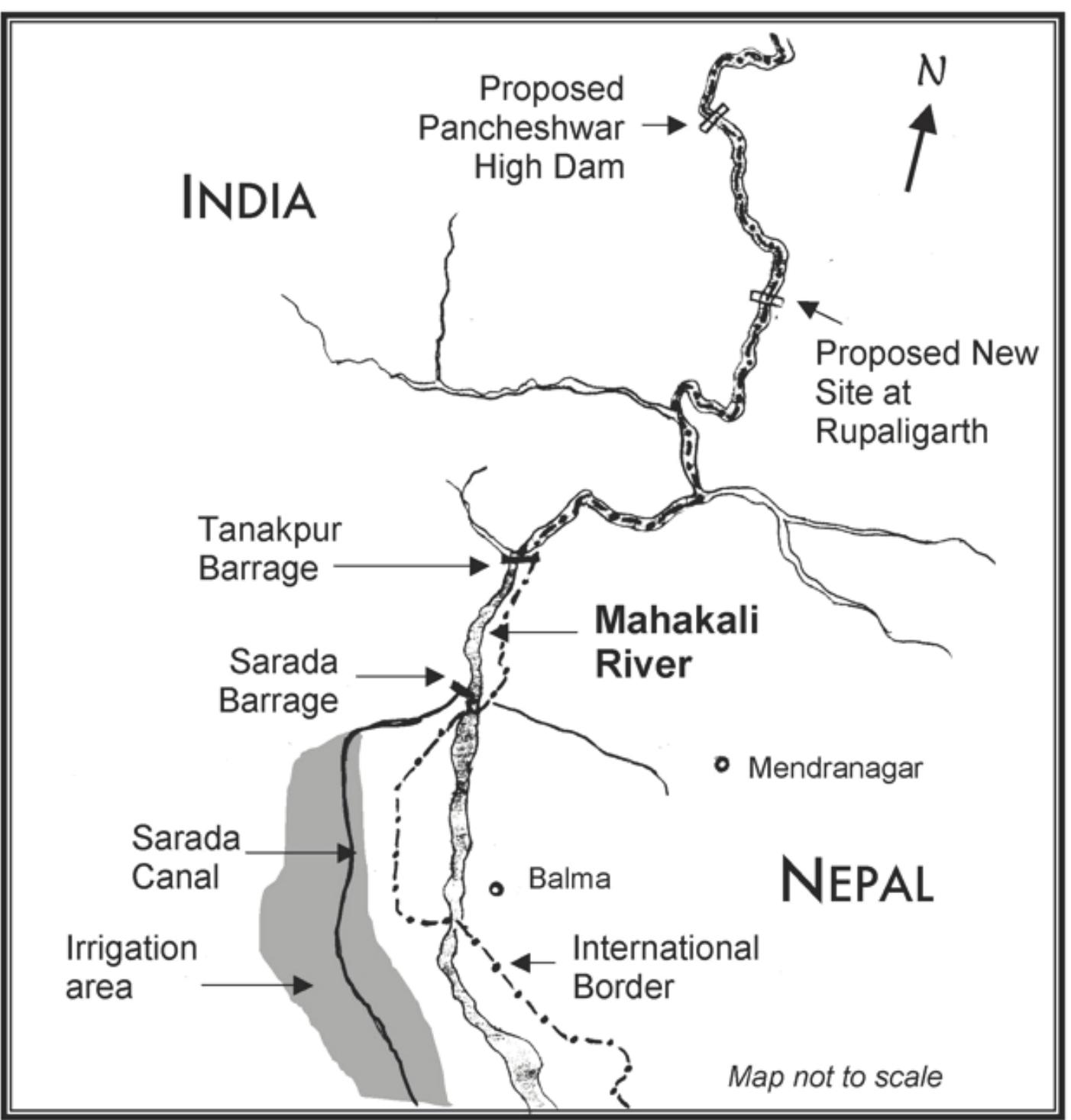 , location map of mahakali treaty area