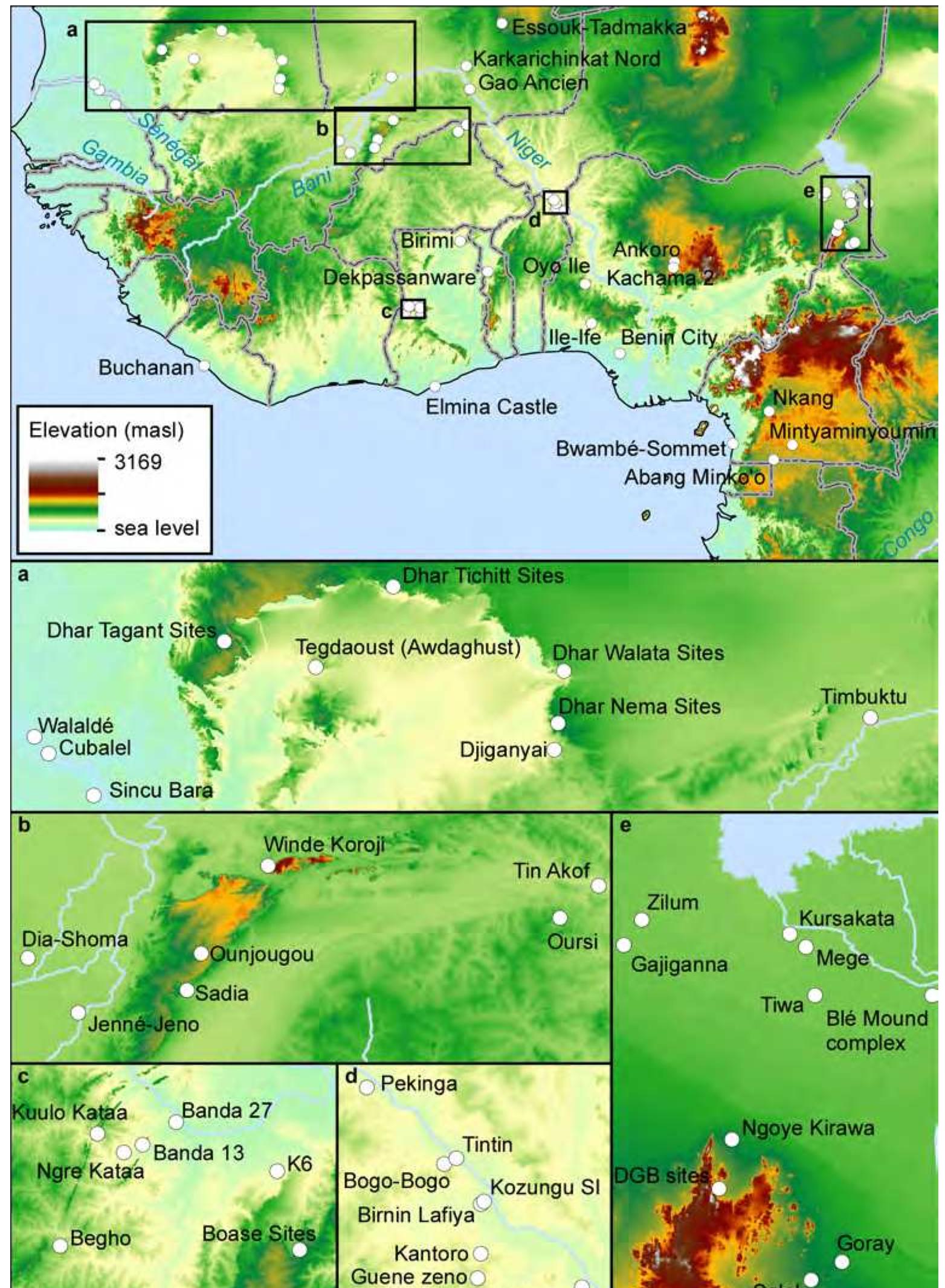 Areas are depicted on the maps as a single color