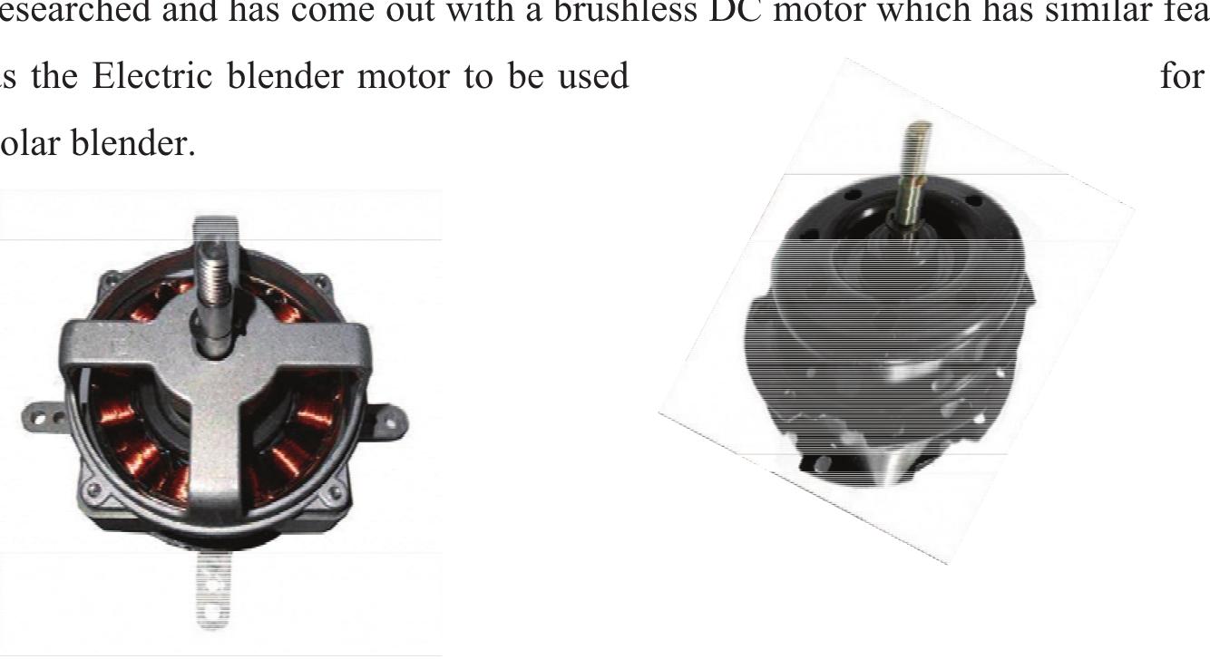 2: sample dc motors recommended for the solar blender