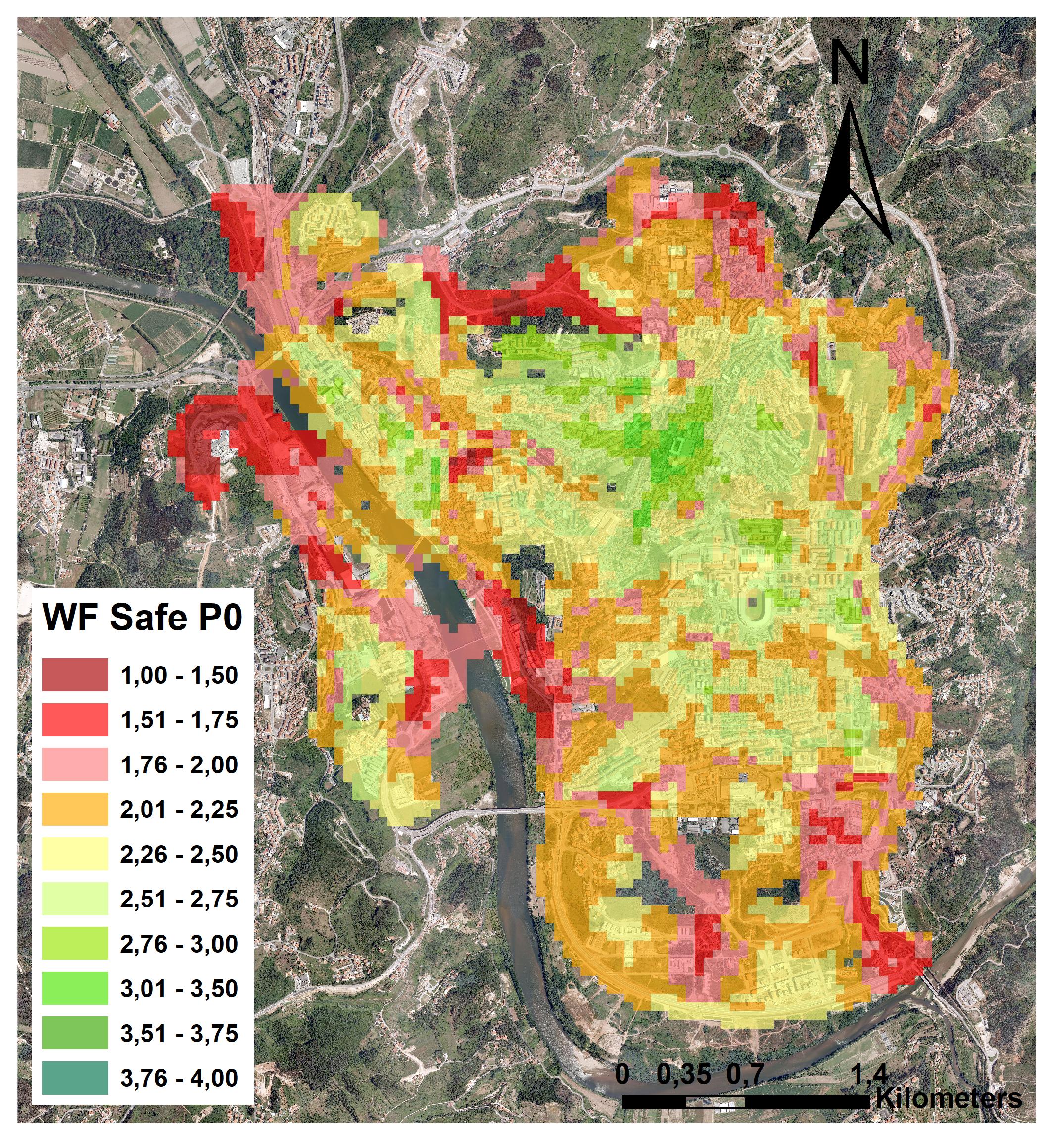 Figure 3 - Design of pedestrian network friendliness maps