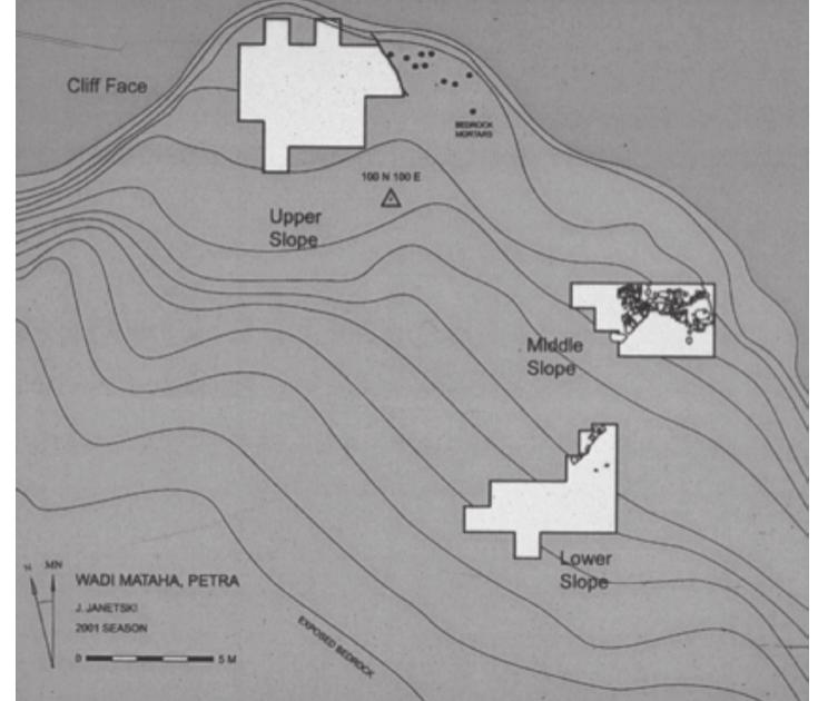 Top plan of the epi-palaeolithic site at wadi al-mataha