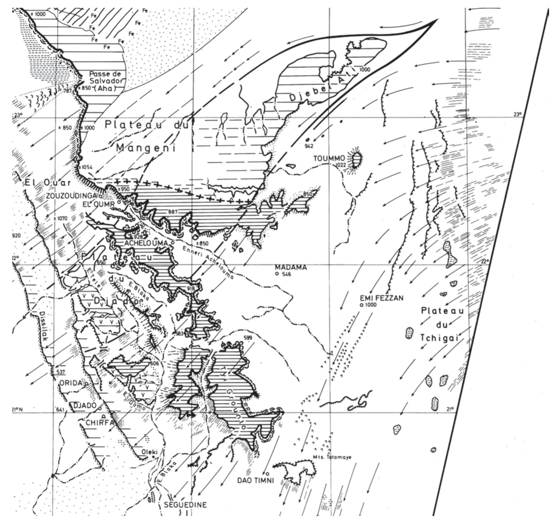 2 geomorphological map of north-eastern niger. arrows