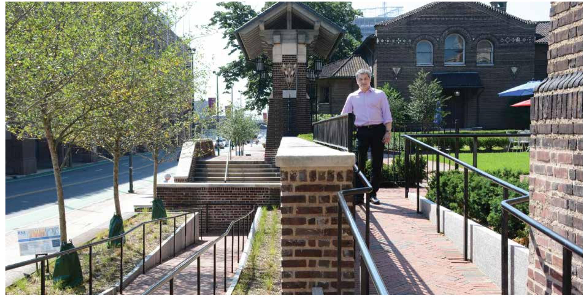 The museum’s new ramp, making the kamin main entrance more