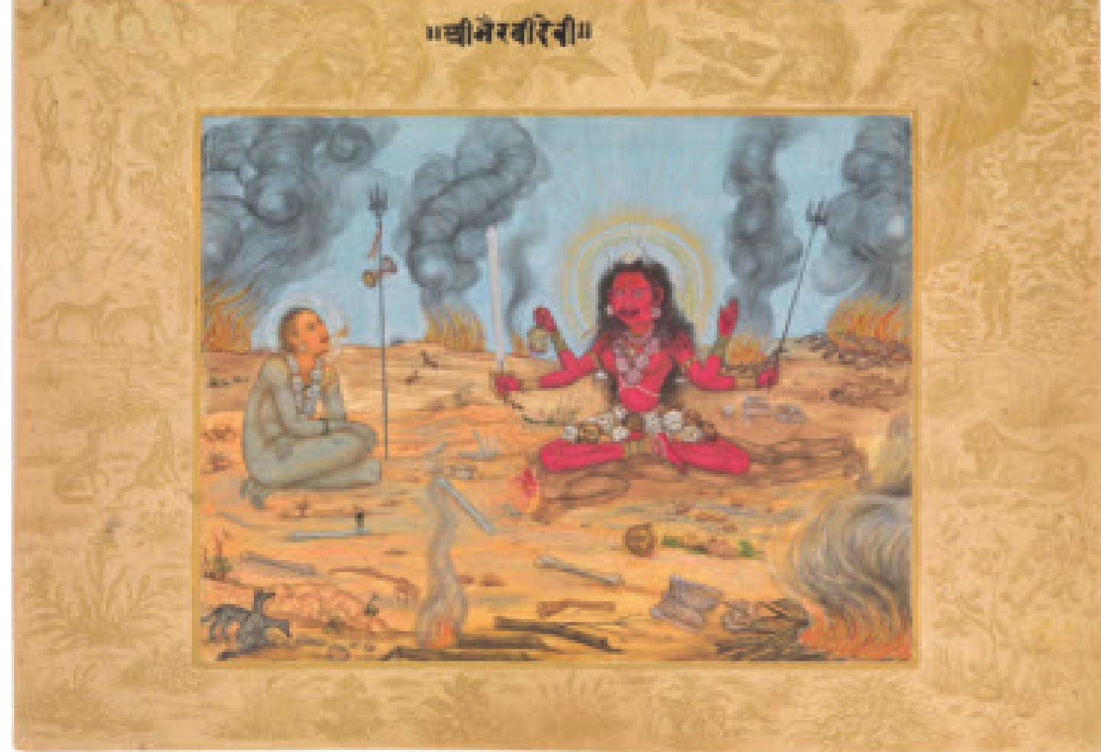 The goddess bhairavi devi with shiva, attributed to payag