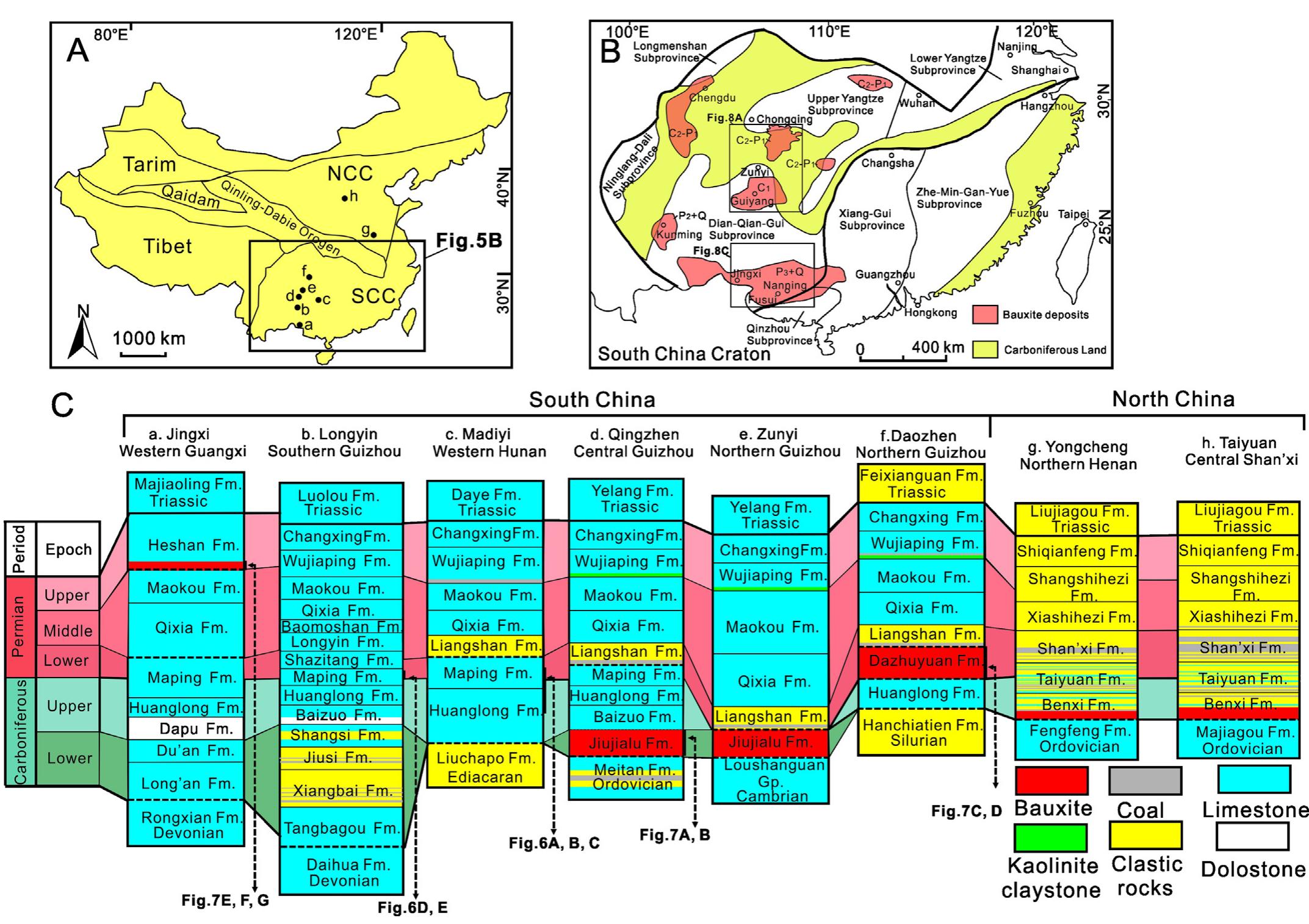 (a) map of china showing the south china craton (scc) and