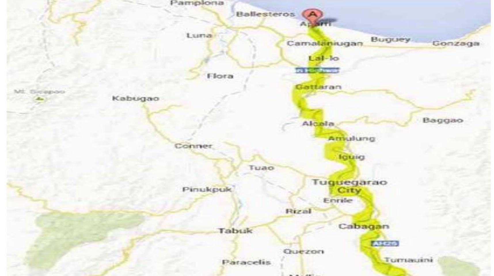 -map showing the cagayan river traversing the municipality