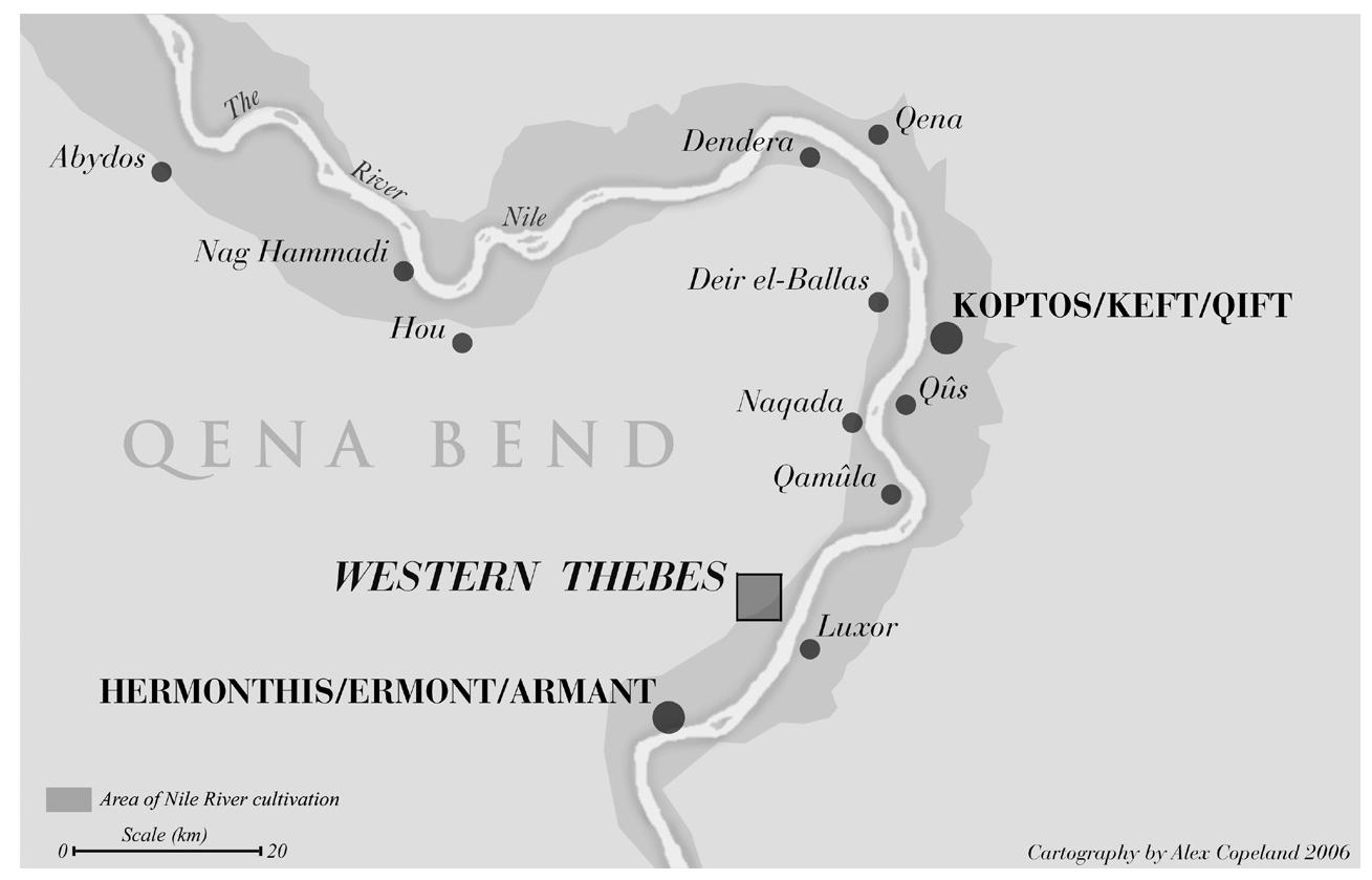 Map of the qena bend (map: a. copeland, from o’connell,