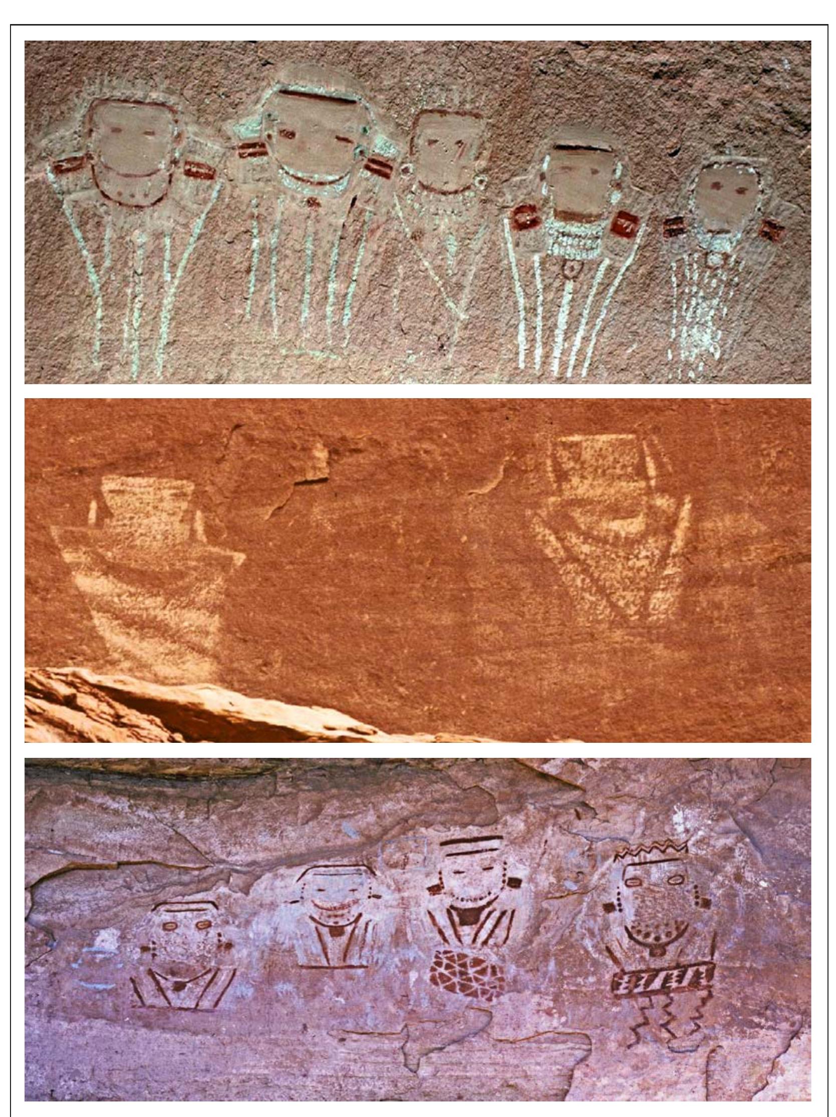 27. examples of “faces motif” petroglyphs and pictographs