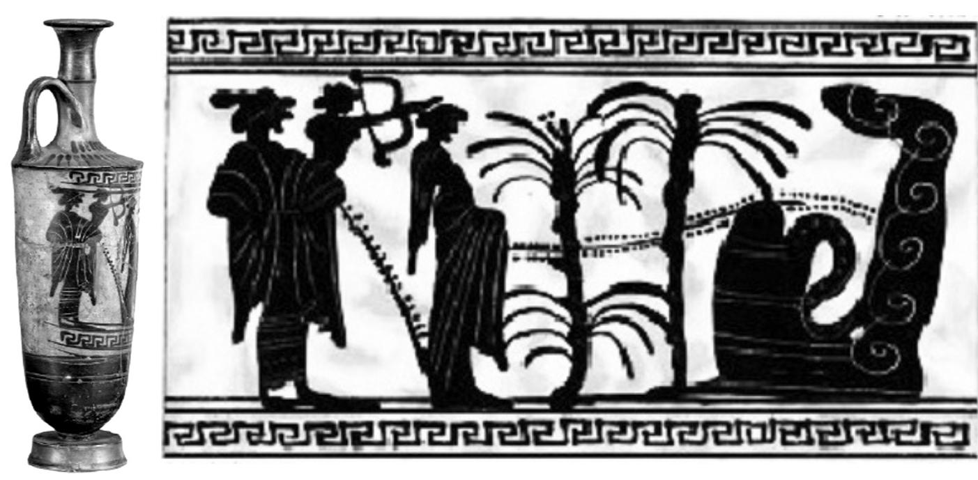 Description the characters depicted in the scene are apollo,