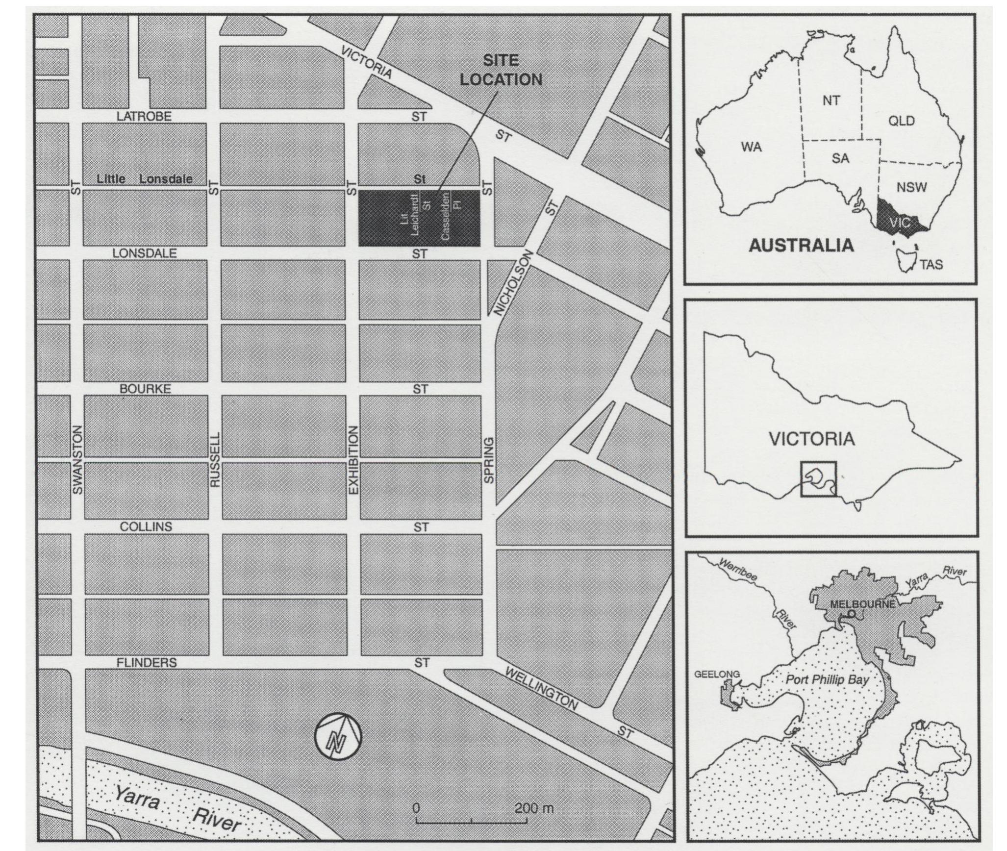 Location map of “little lon” in central melbourne. source: