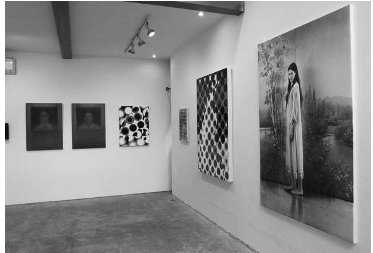 Installation view of zainichi genzai bijutsu i, july