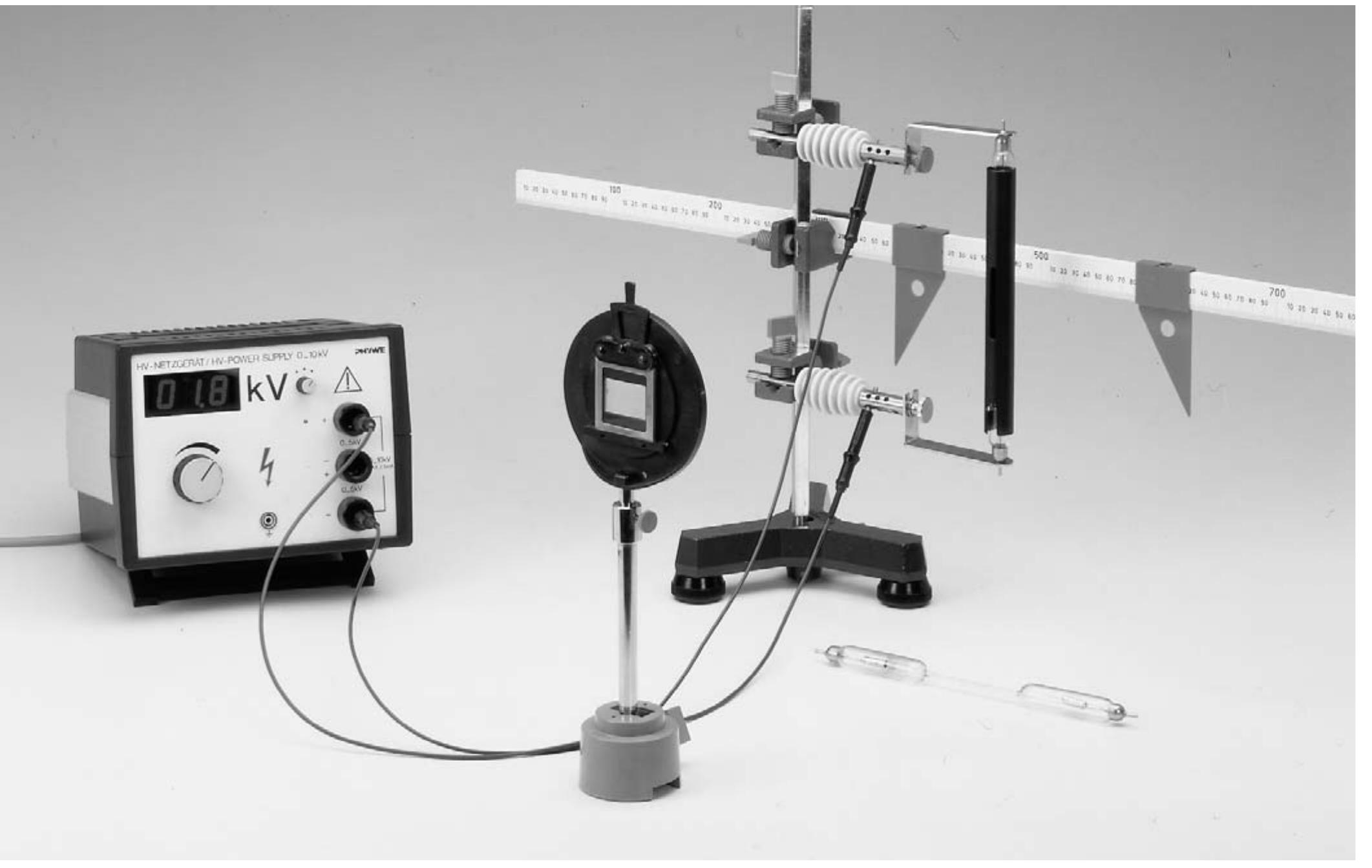 Experimental set-up to determine the spectral lines of the