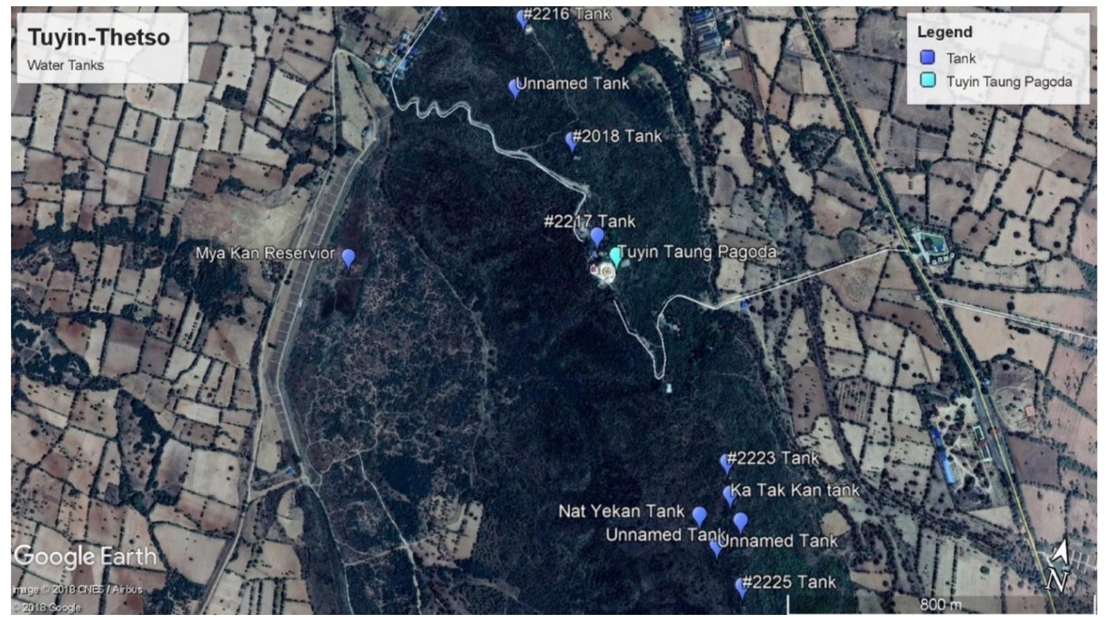 Ig 5. google earth map of the tuyin-thetso area showing the