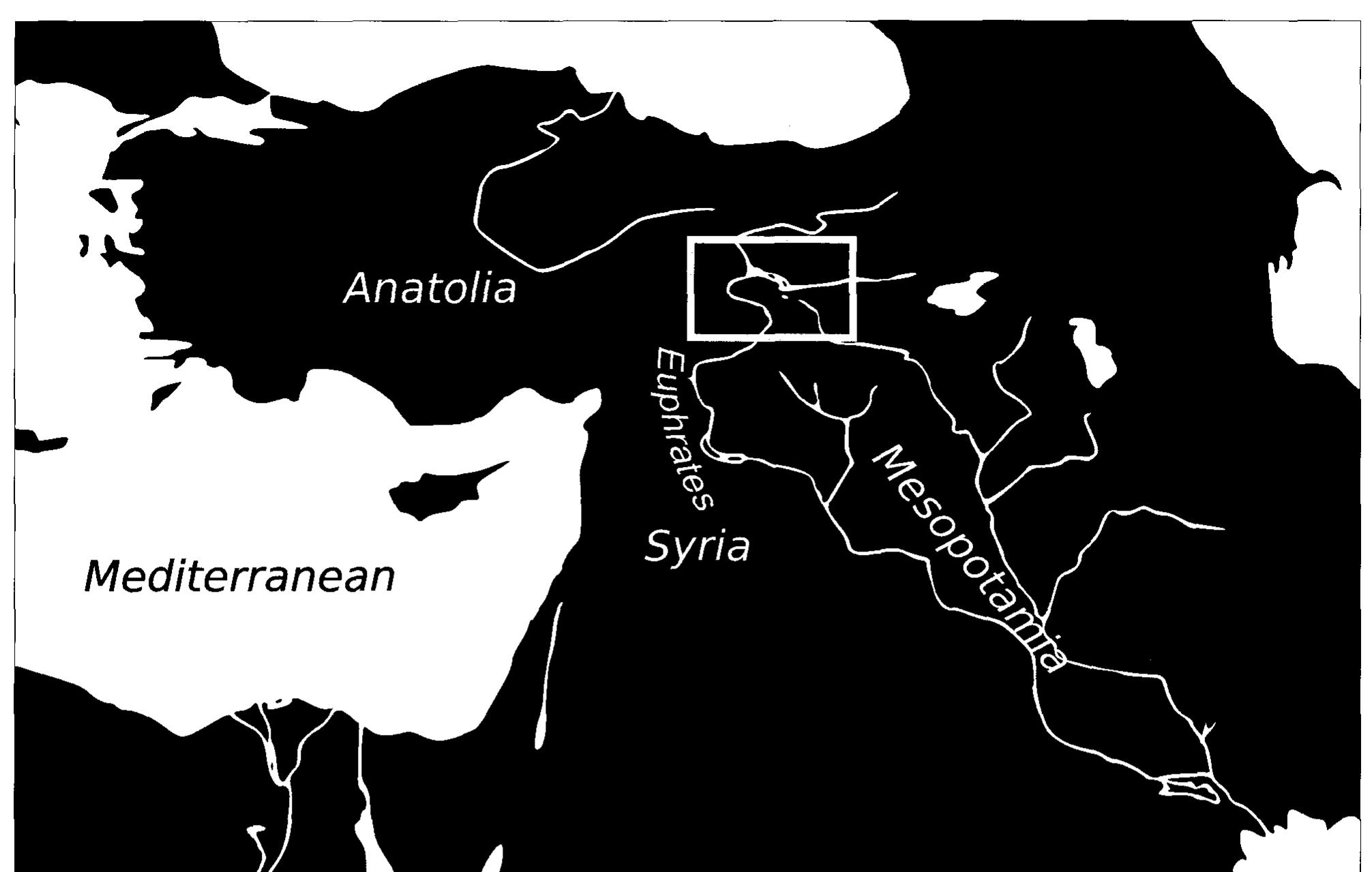 Map of the ancient near east showing the location of the