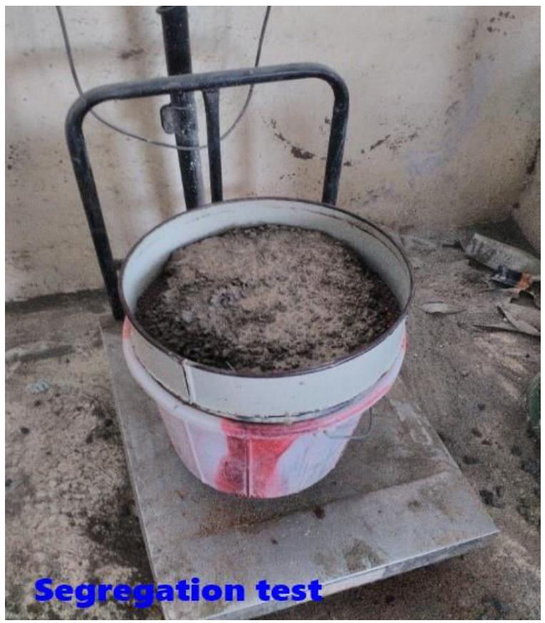 -11. wet sieve segregation test.