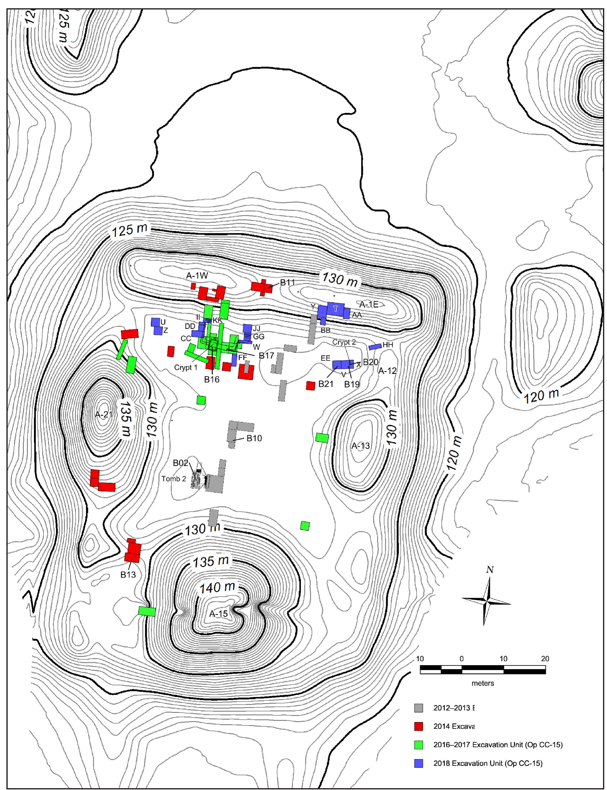 Igure 2.1. topographic map of the upper plaza showing the