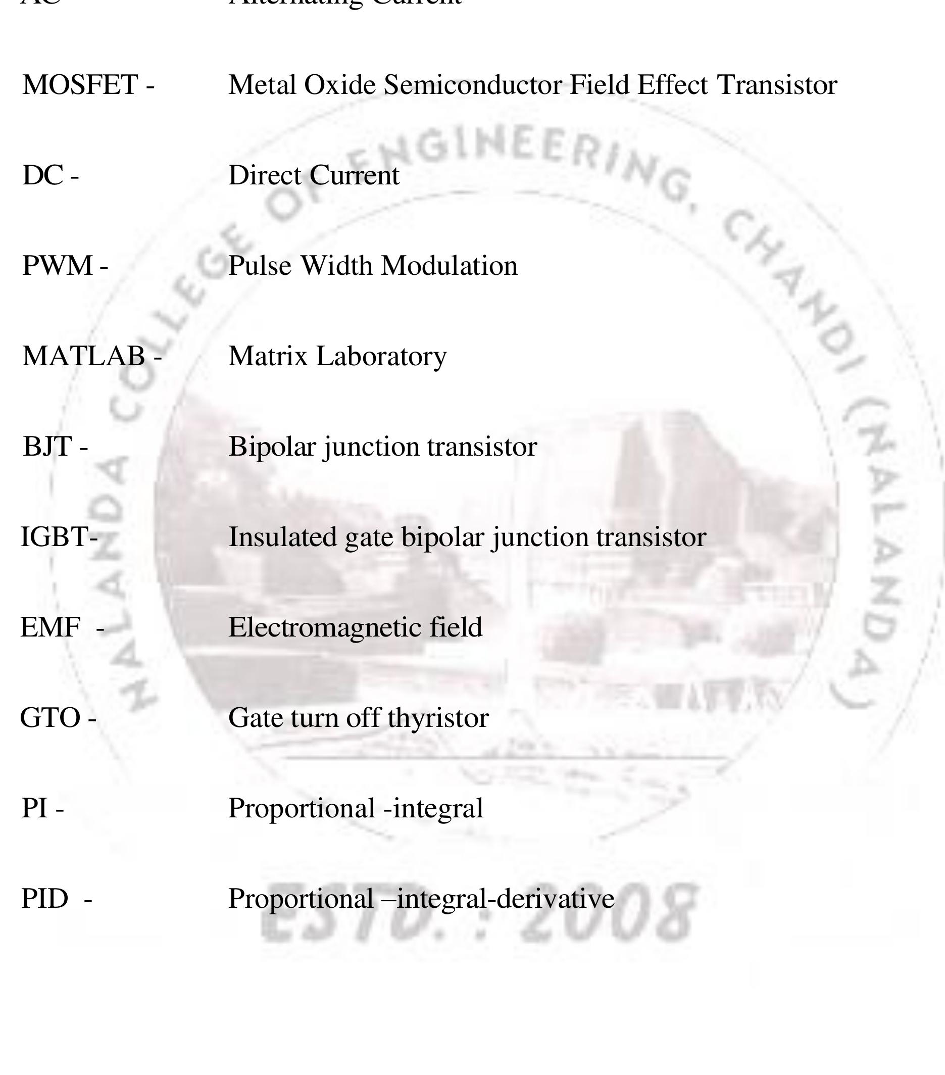 Figure 7 - SPEED CONTROL OF DC MOTOR USING CHOPPER