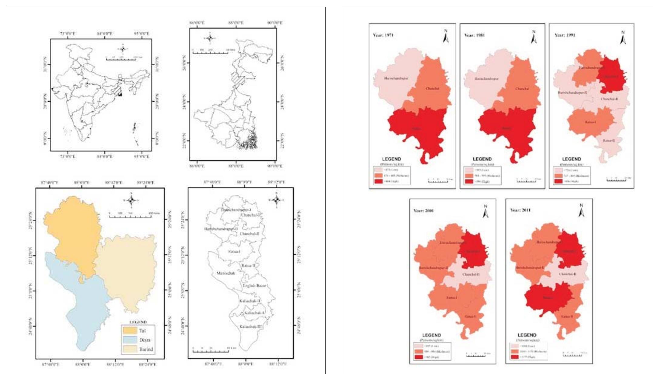 Location map of the study area fig. 2: population density