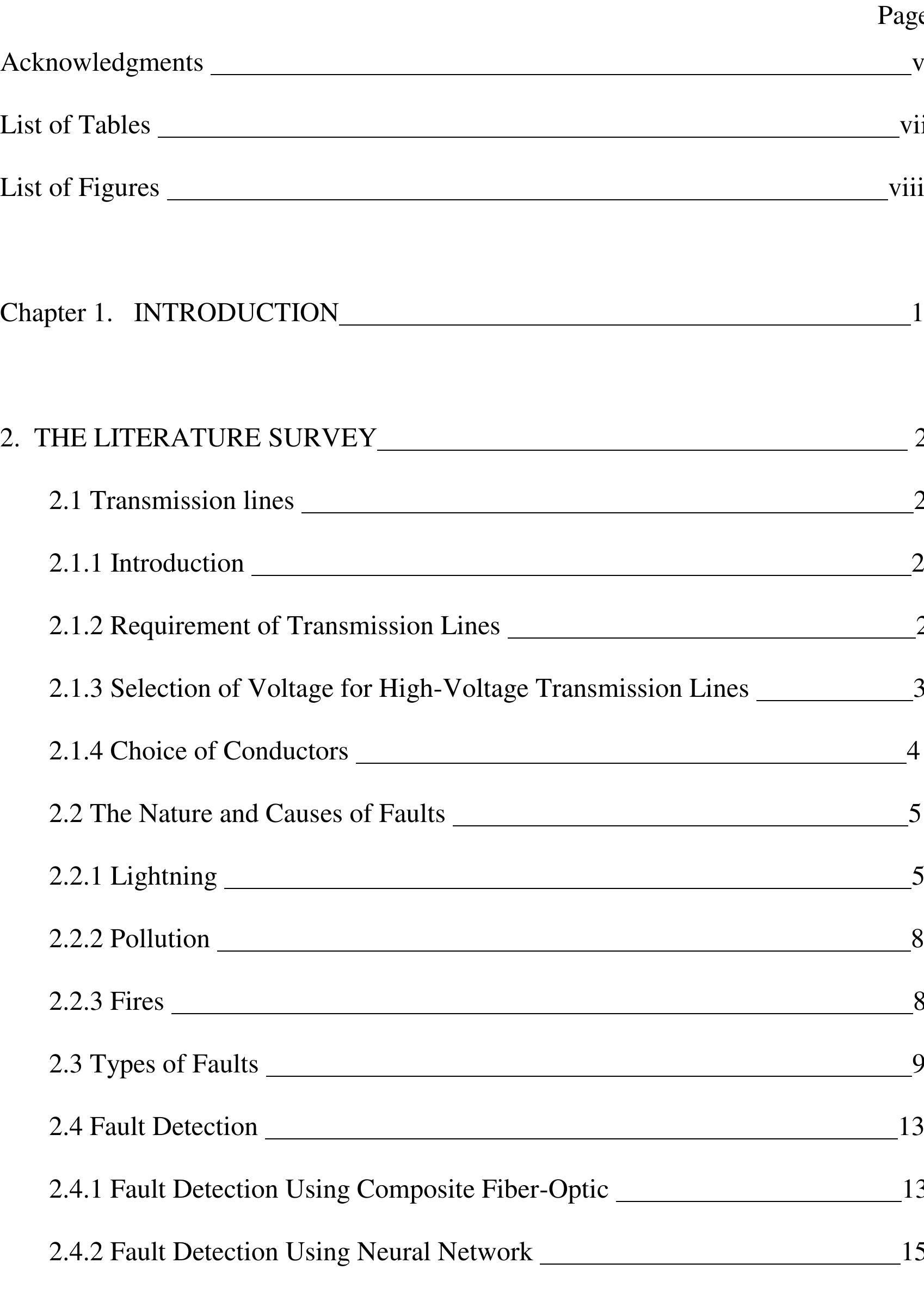 Table 1 - ANALYSIS OF FAULTS IN OVERHEAD TRANSMISSION LINES