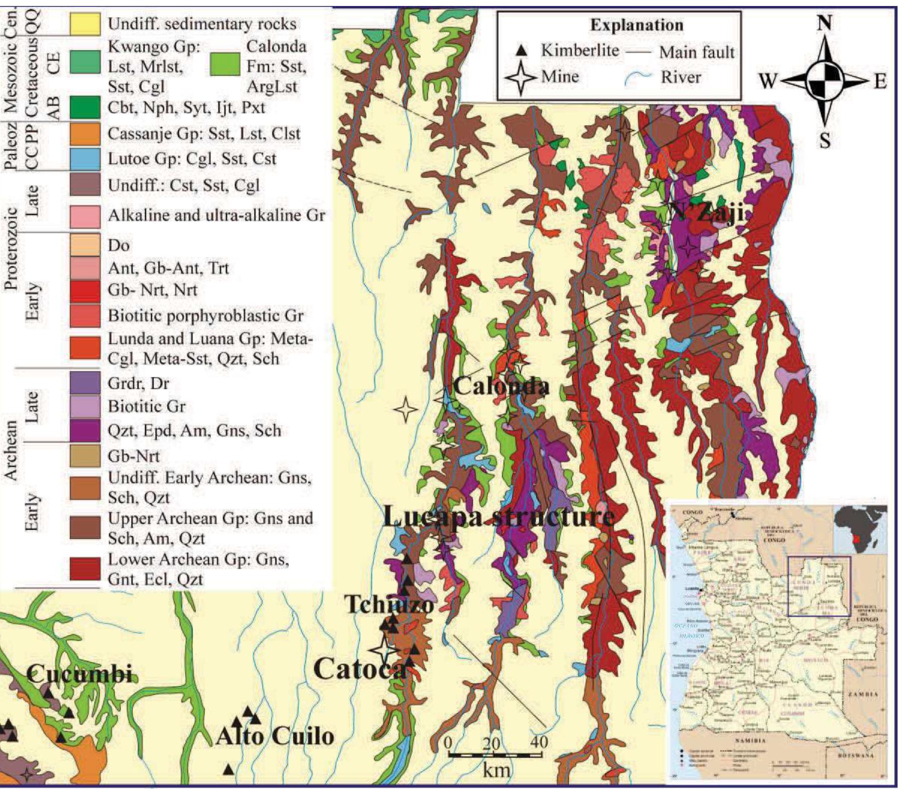 4 location map of the area of study. geological map of