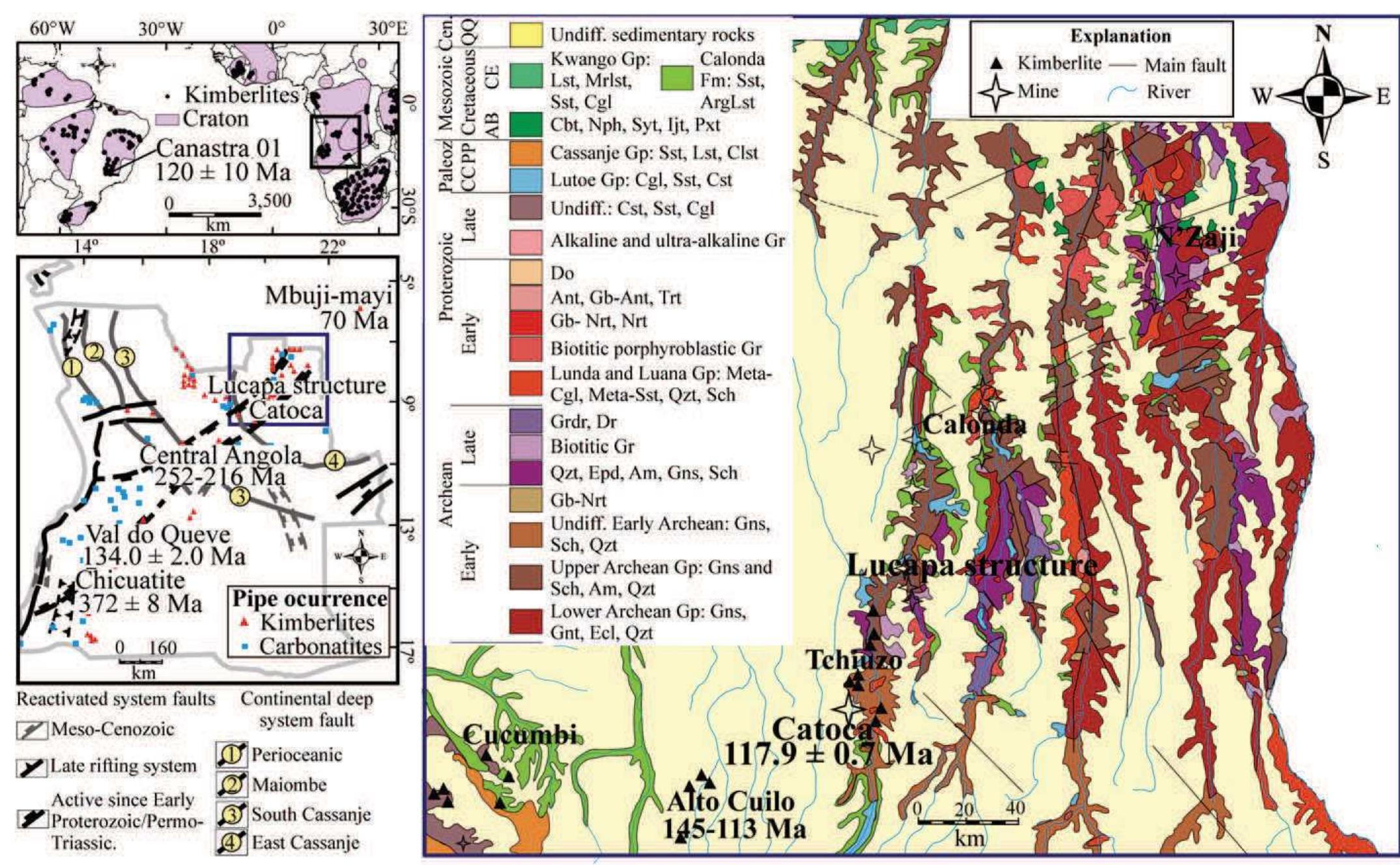 Location map of the area of study. geological map of