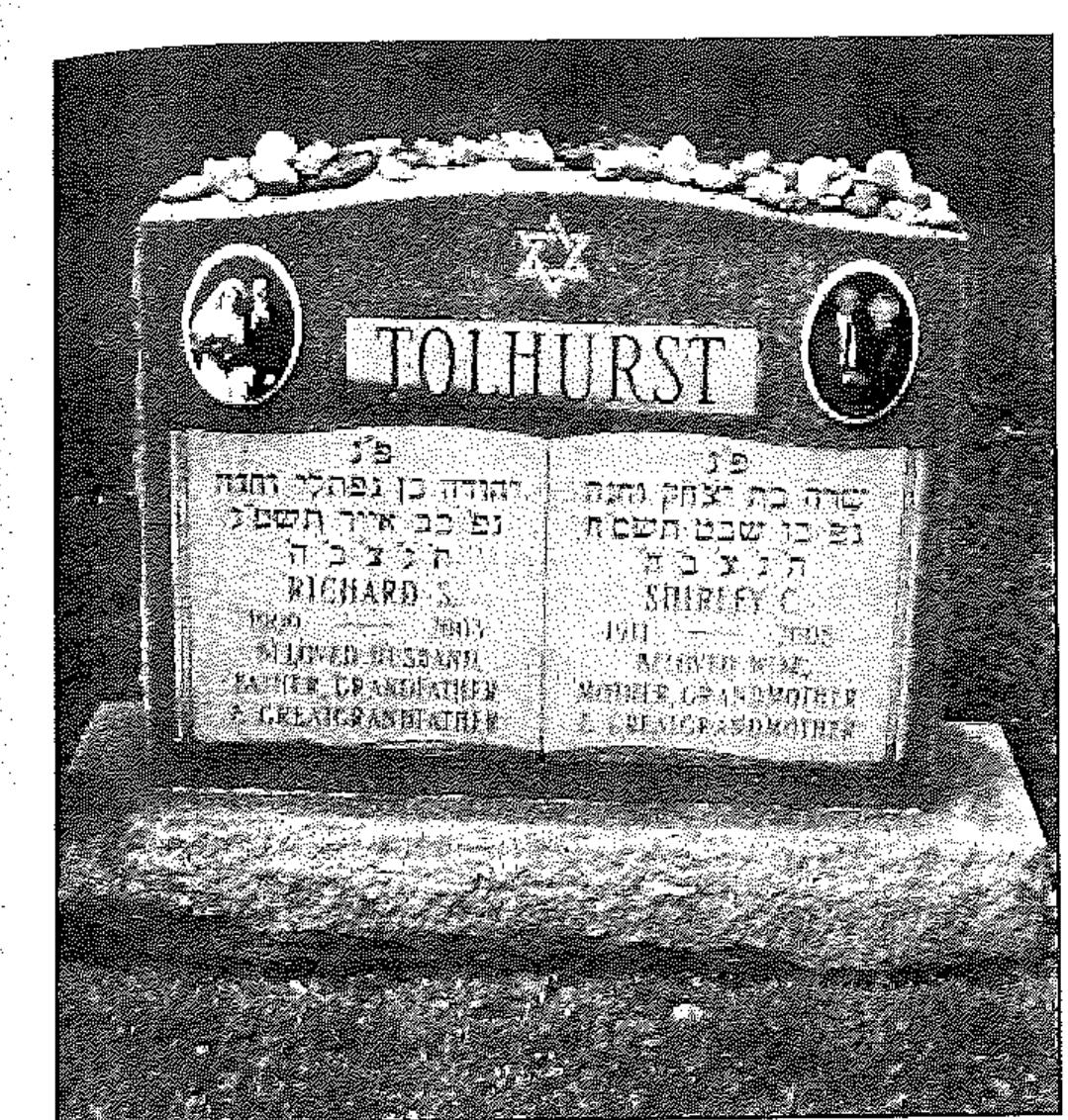 The use of porcelain disk pictures, so popular on jewish