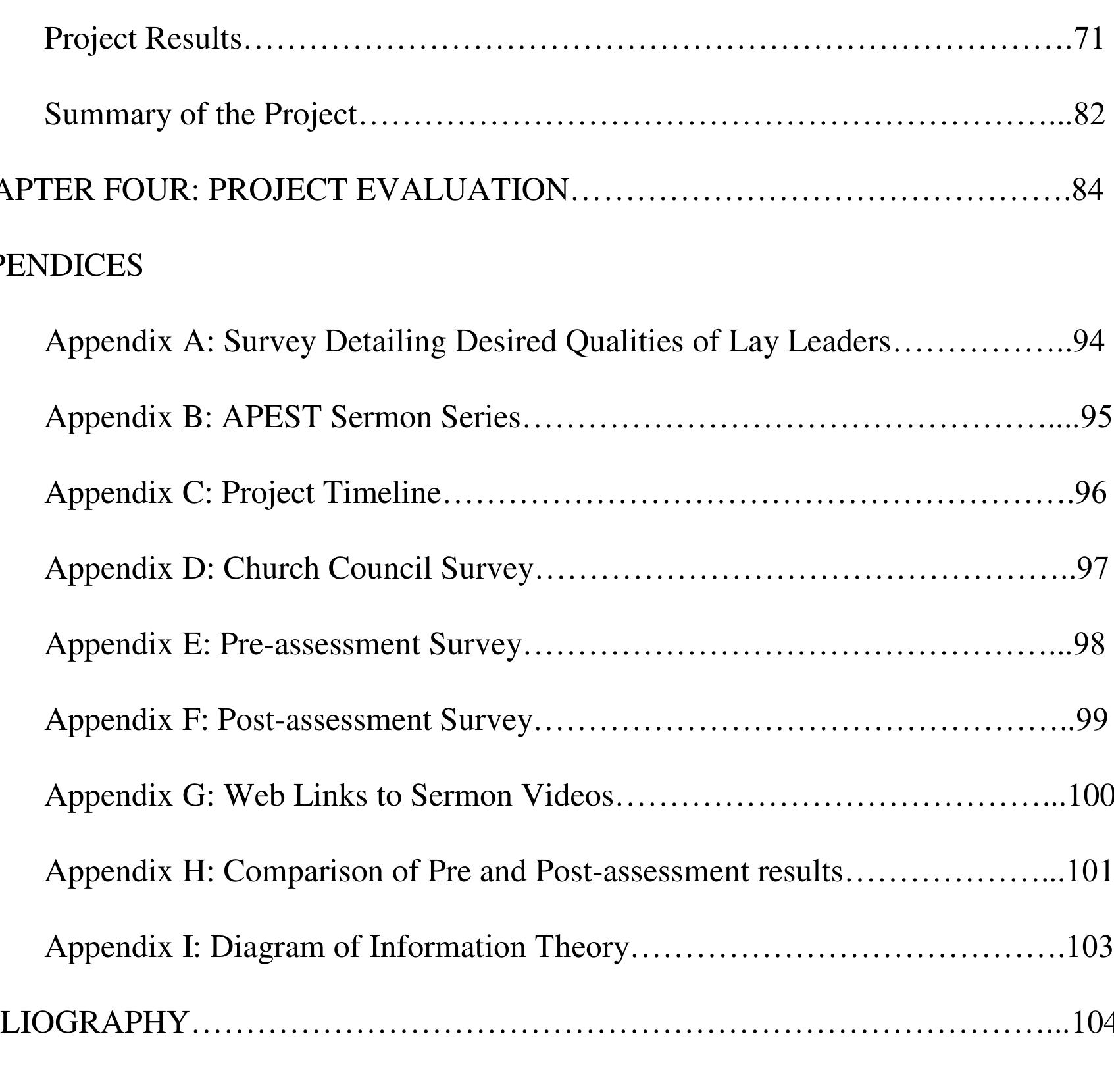Table 1 - PREACHING APEST: OBSERVING A SERMON SERIES, BASED