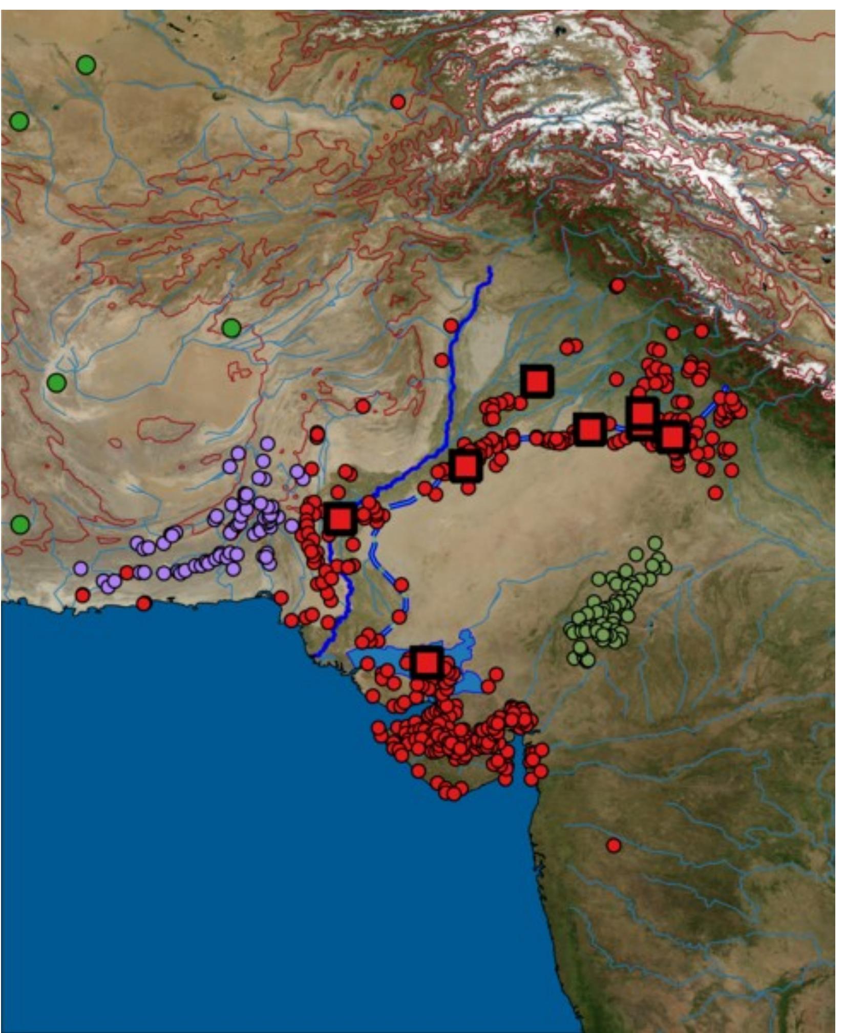 Distribution of harappan sites in mature phase. it was ca.
