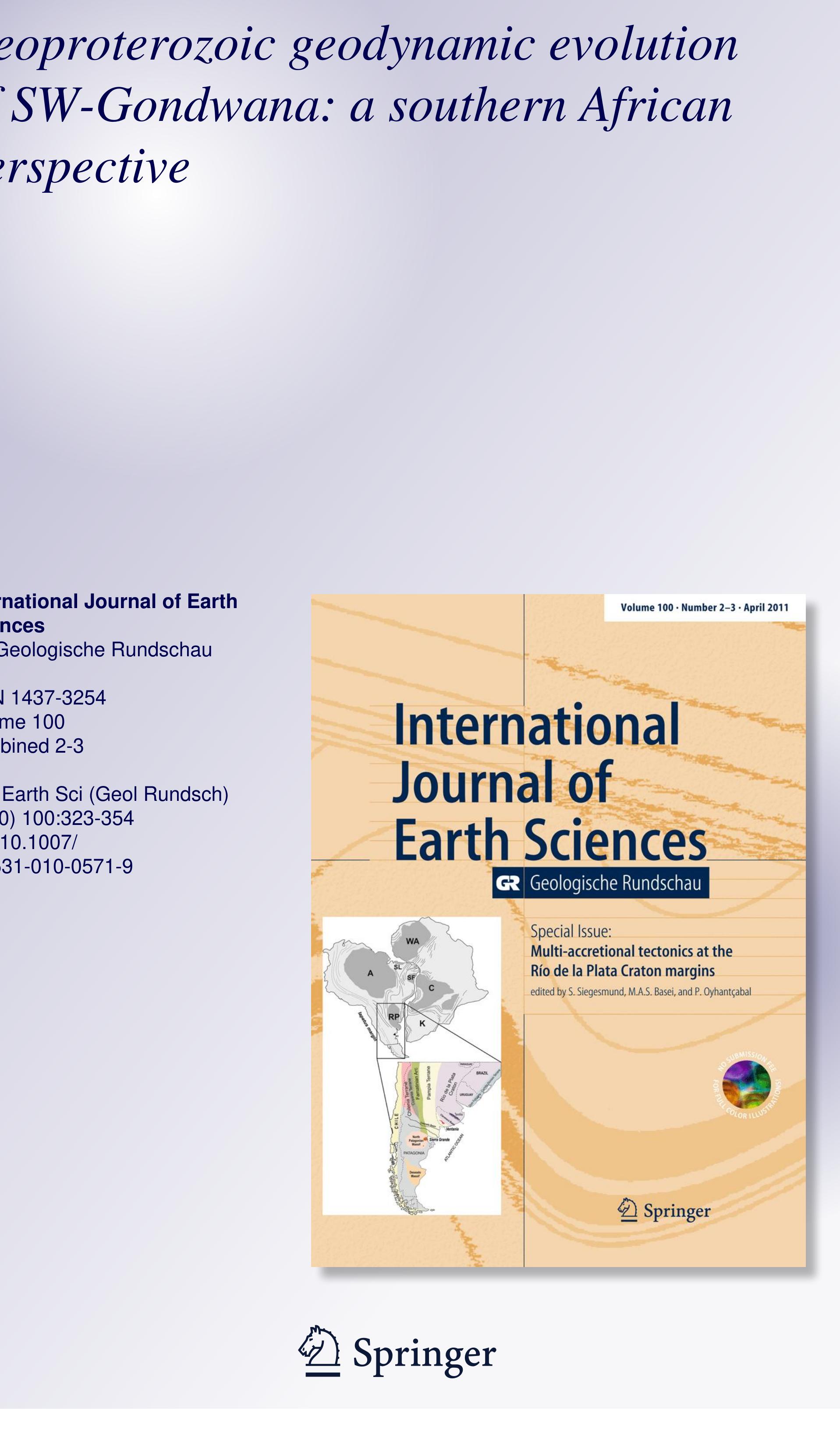 Figure 1 - Neoproterozoic geodynamic evolution of