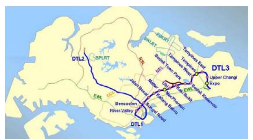 Layout plan of dtl3 alignment and location of c922