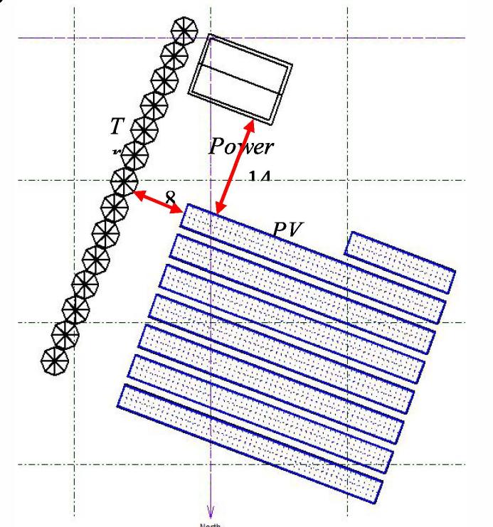 Azimuth angle of pv module refers to the simulation in
