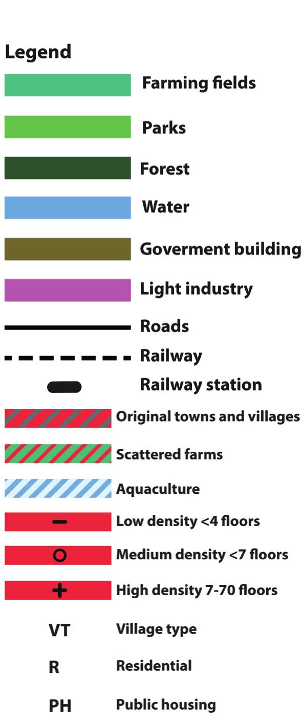The legend applies to all tables that include schematic maps