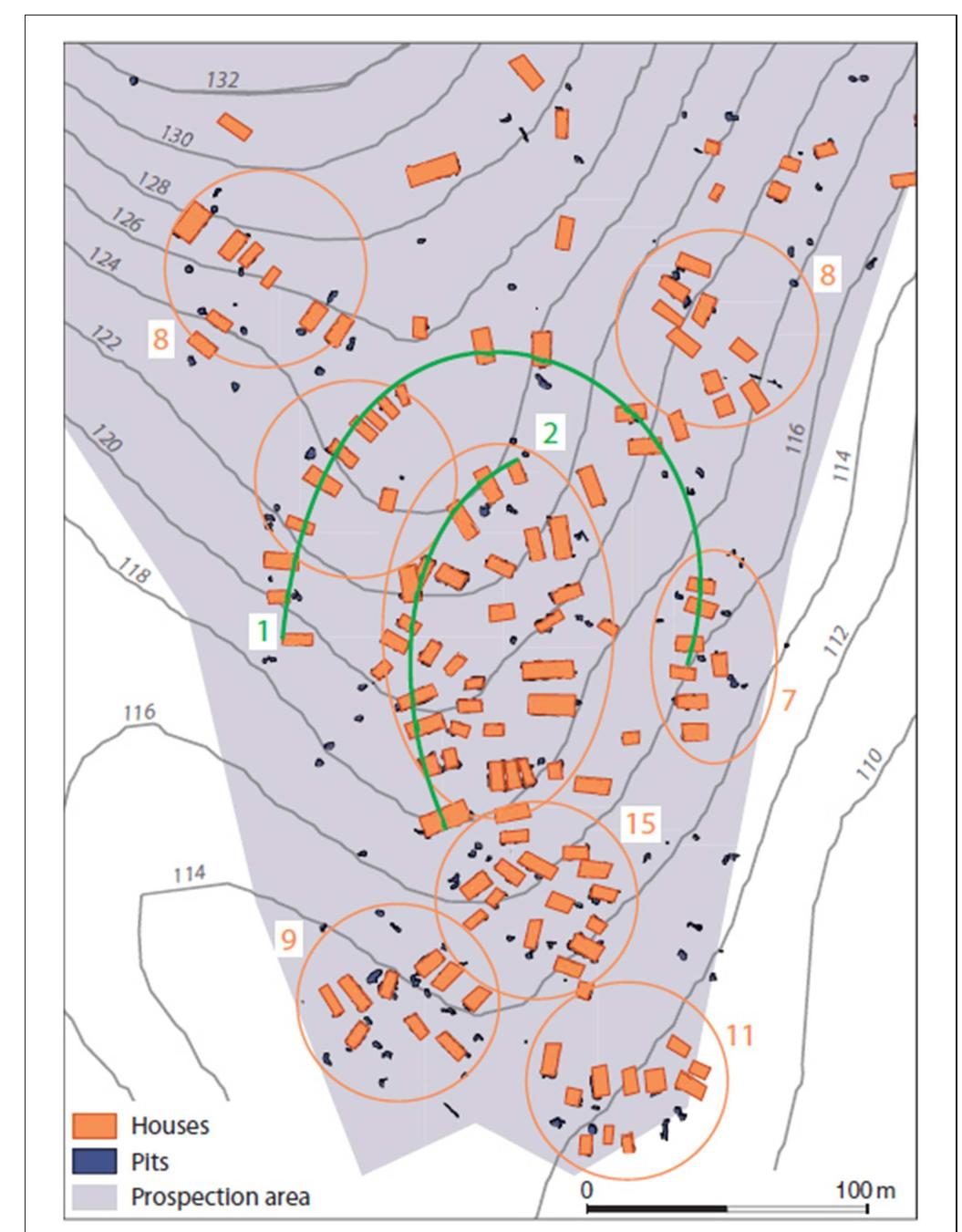 | interpretative plan of the trypillia phase bi/ii site of