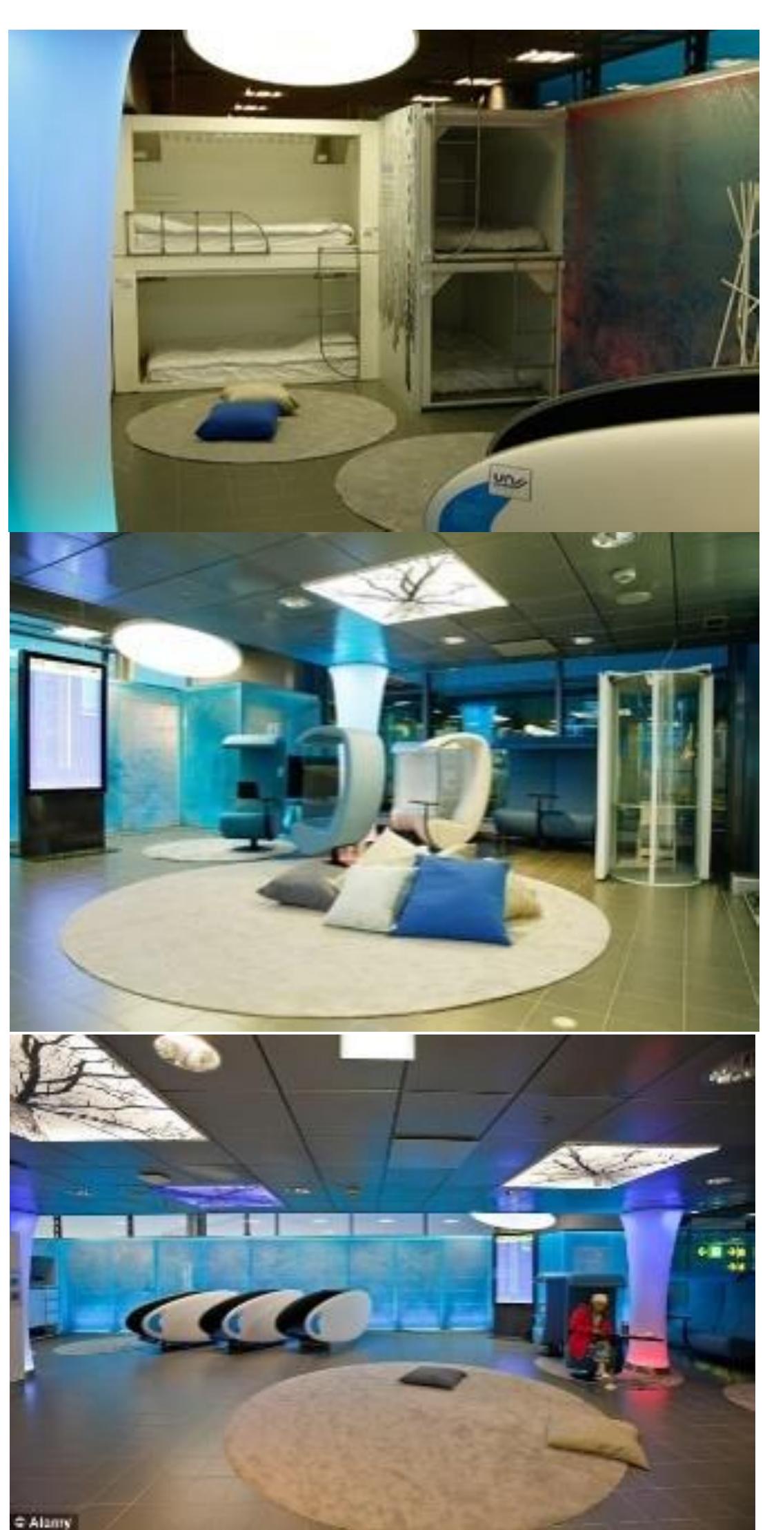 Inside helsinki vantaa airport: “relaxation area includes