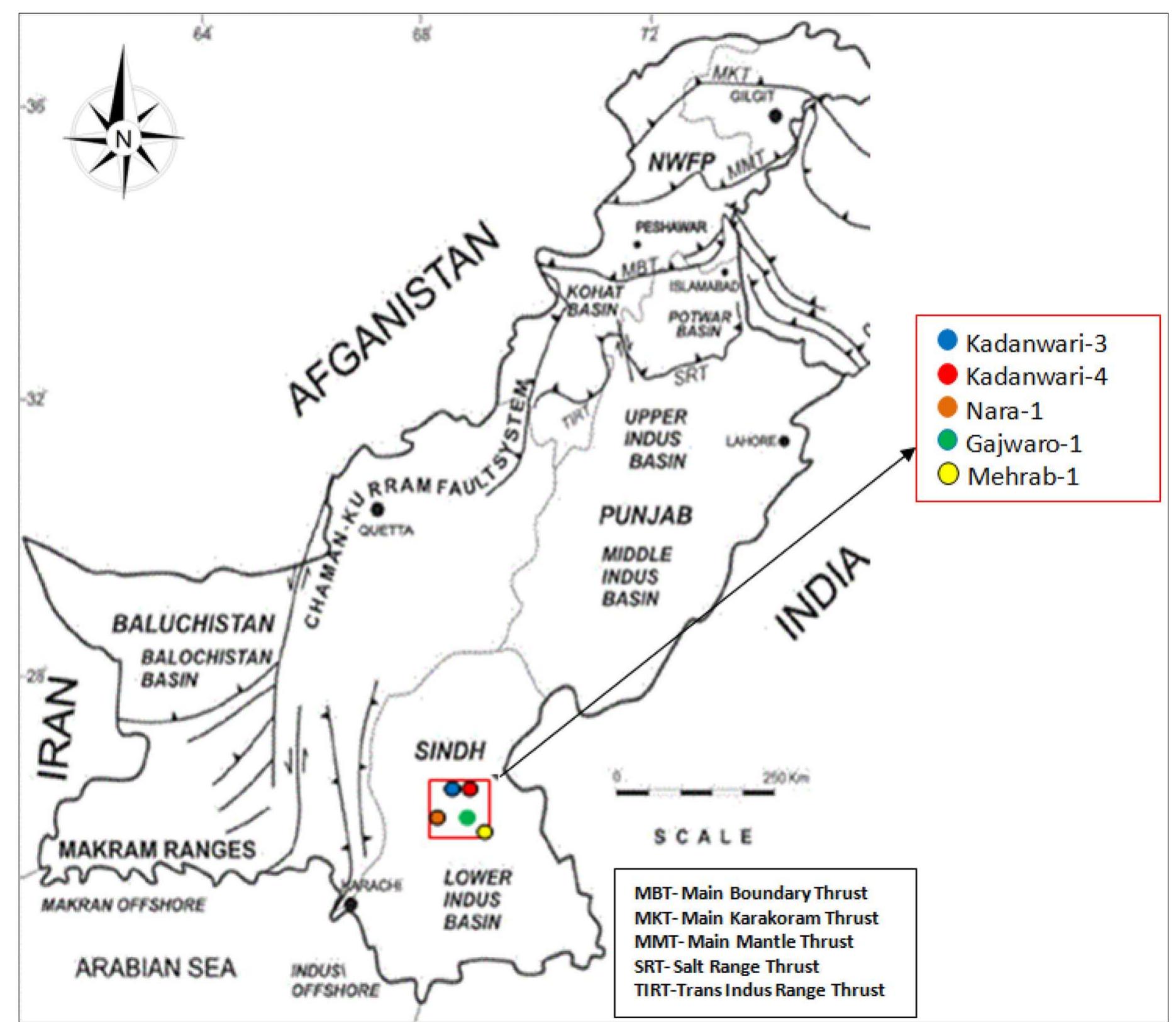 Tectonic map of pakistan displaying the study area. modified
