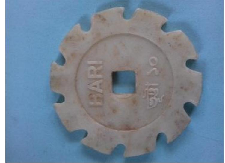 Motor-operated seeder during calibration fig. 5. seed