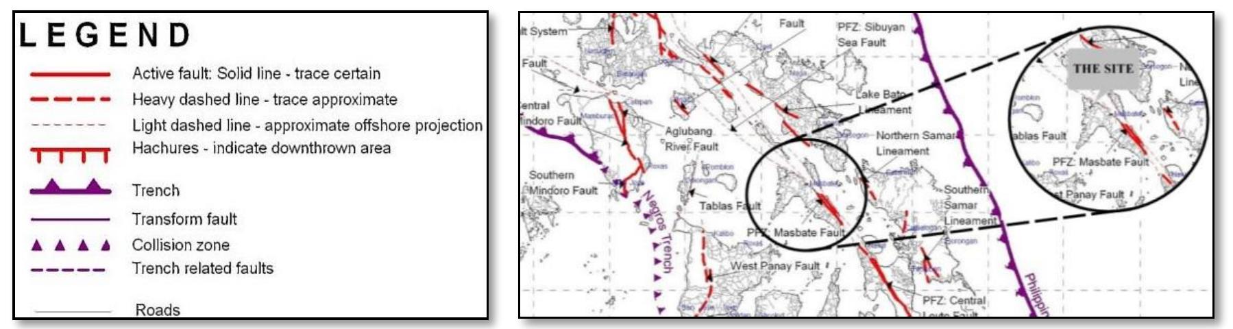 Map 8 — distribution of active fault lines and trenches,