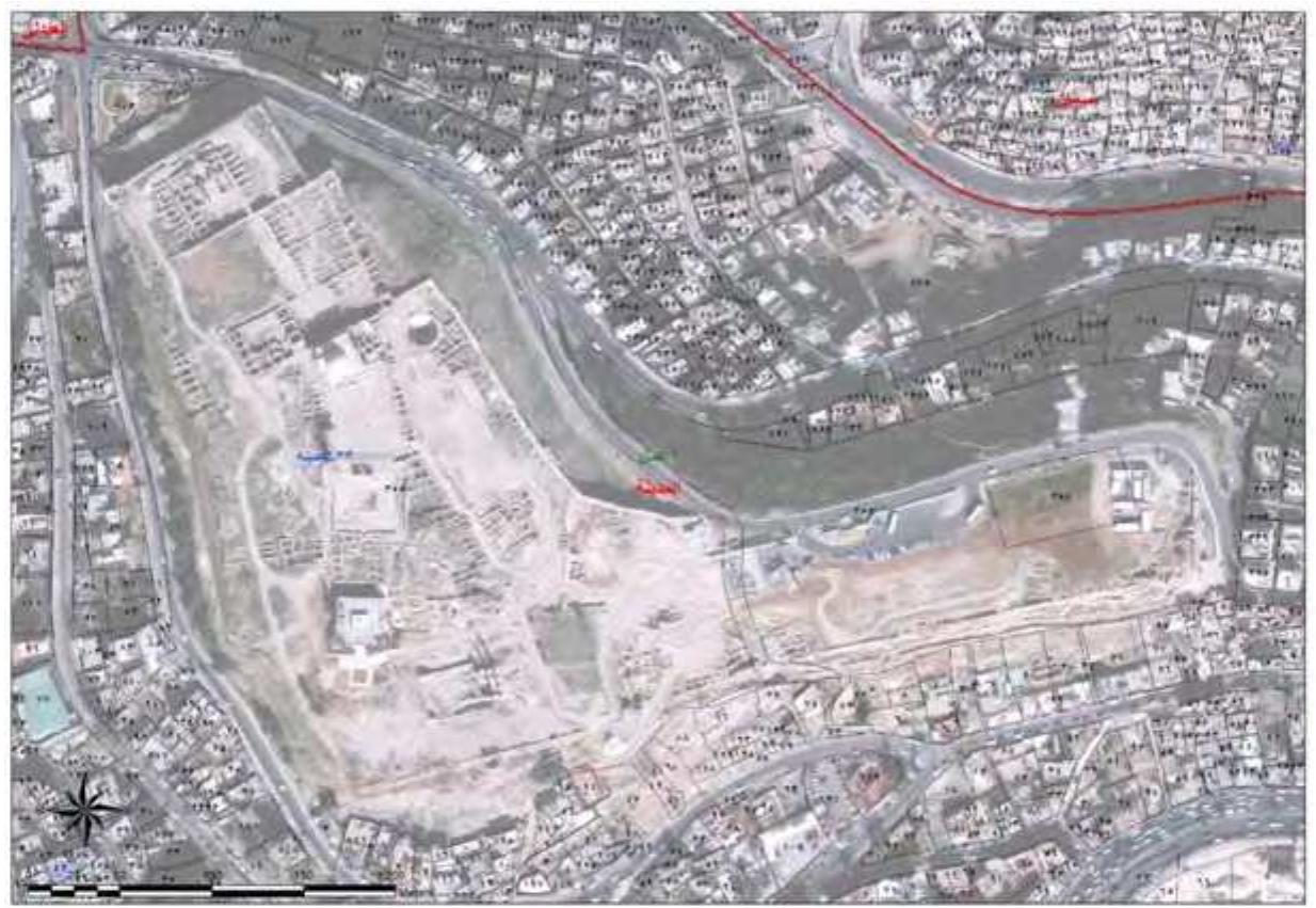 Prohibited area site aerial view map. source: gam- gis for