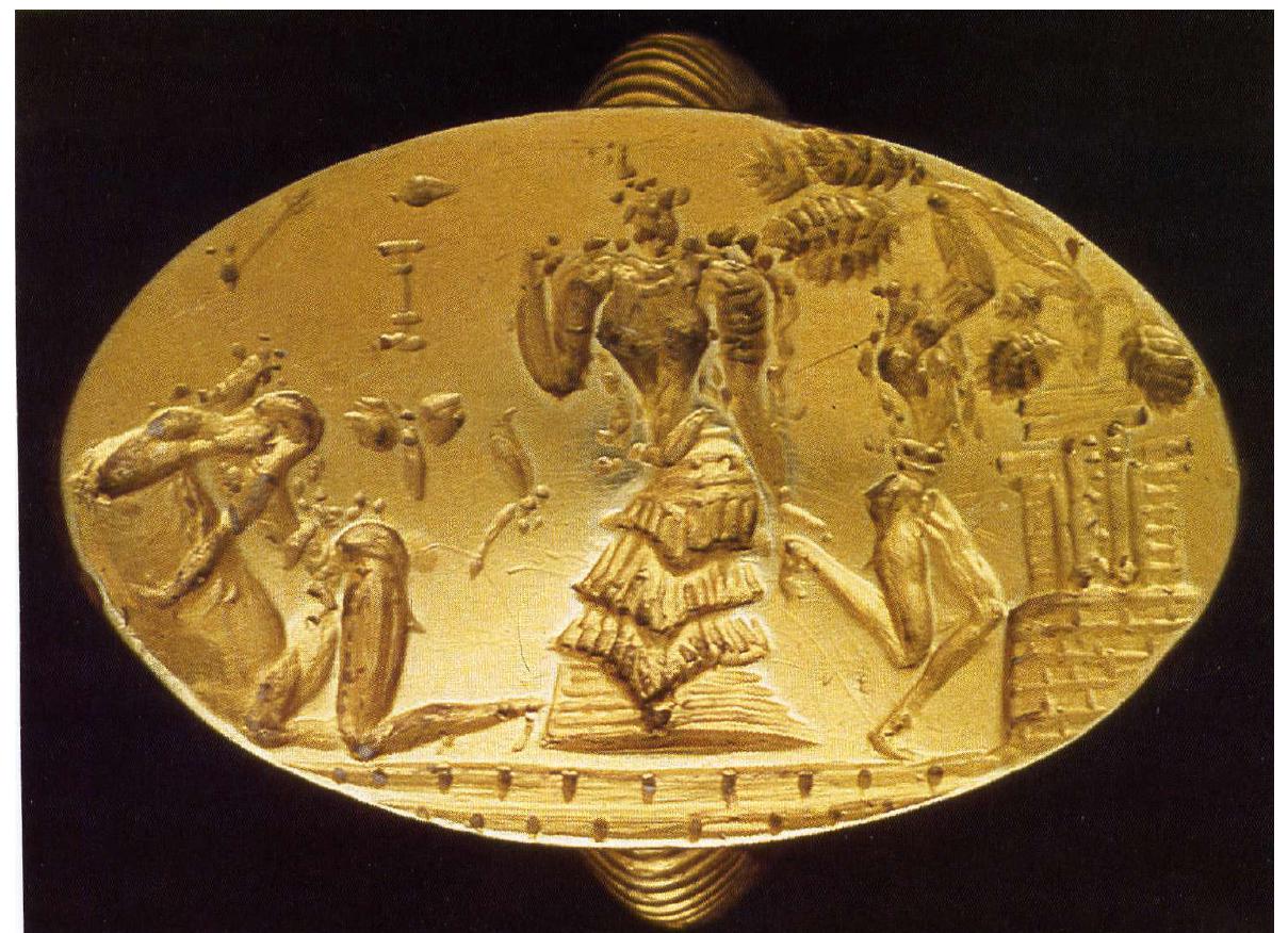 Minoan gold ring marinatos has recently shown that the main