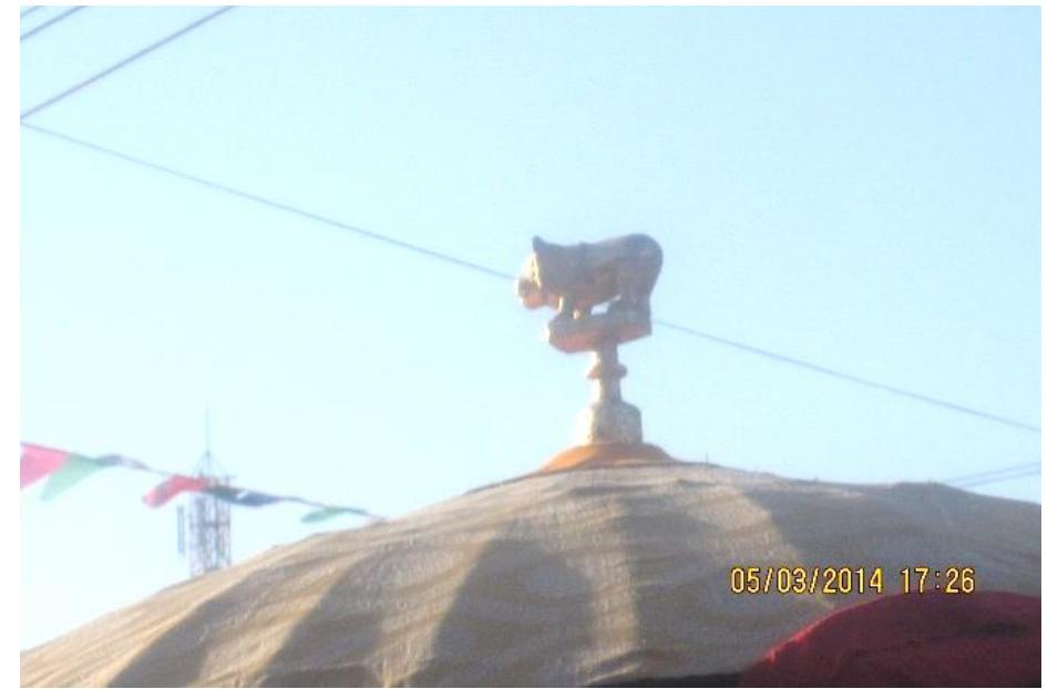 The totem is made up of the hand holding a gun (weapon). it